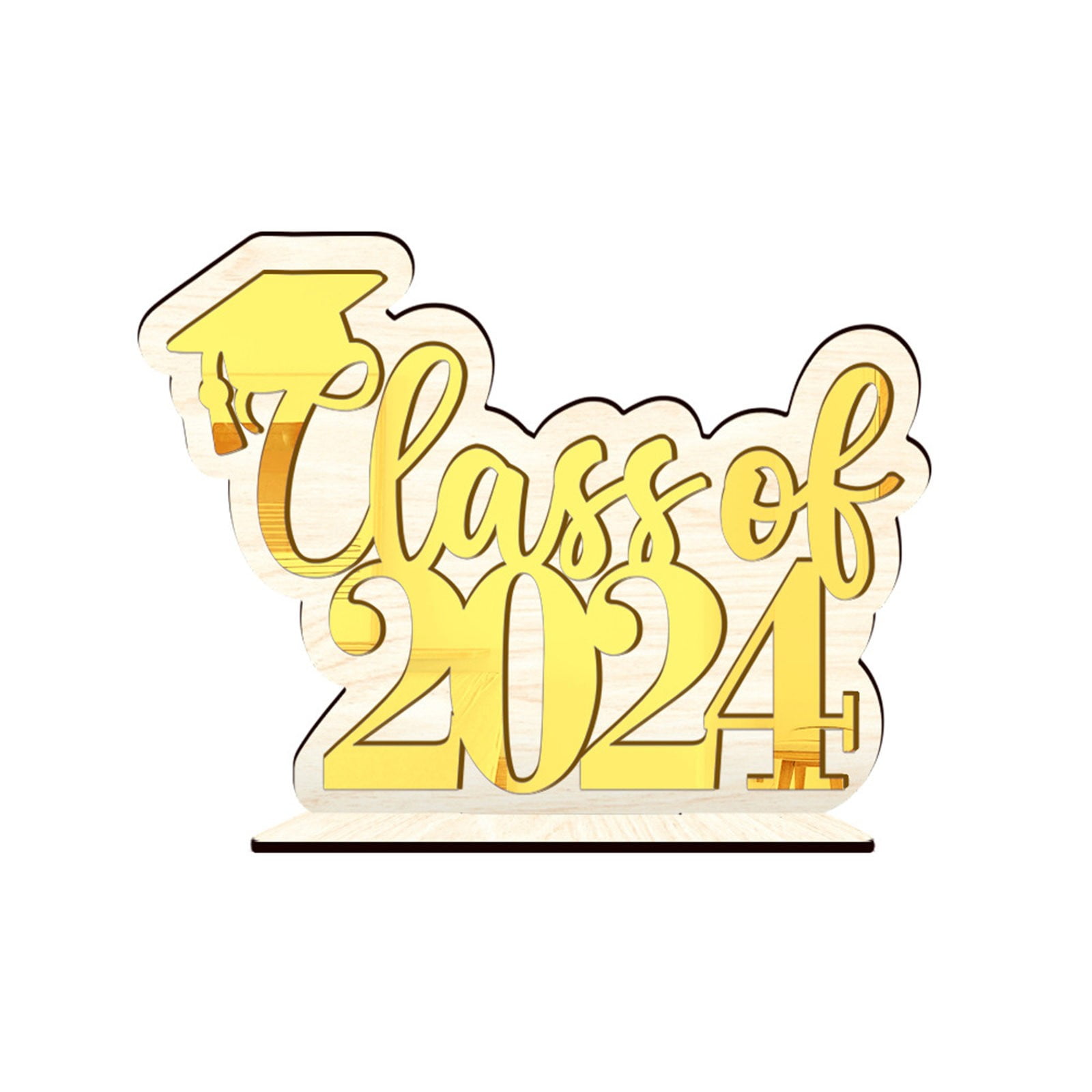 Loyerfyivos 2024 Graduation Table Decorations, Wooden Congrats Table ...