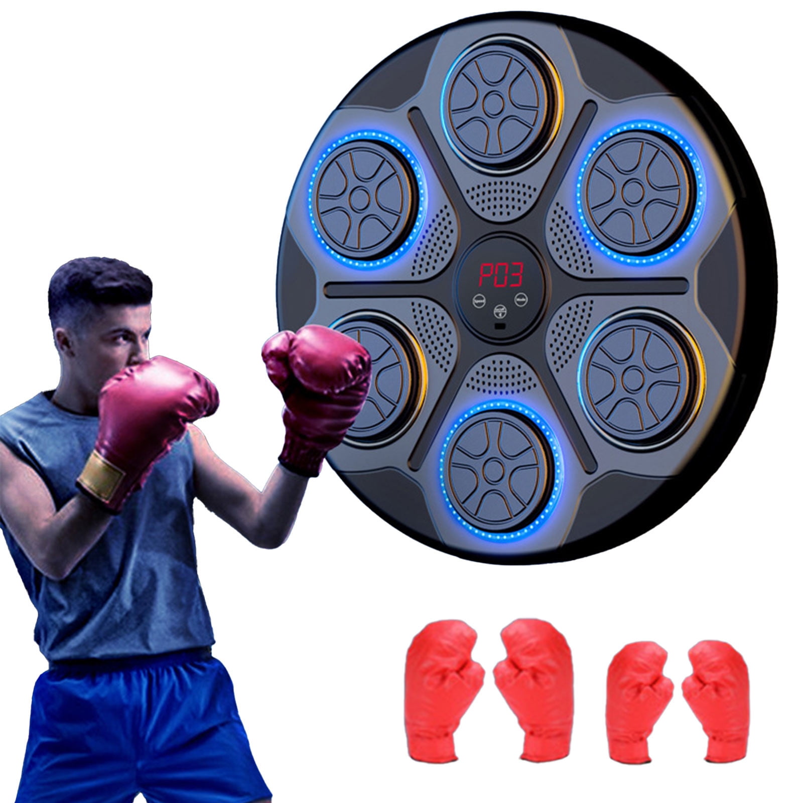 And Teens LITTCO 2024 Smart Music Boxing Machine With Gloves - Wall ...