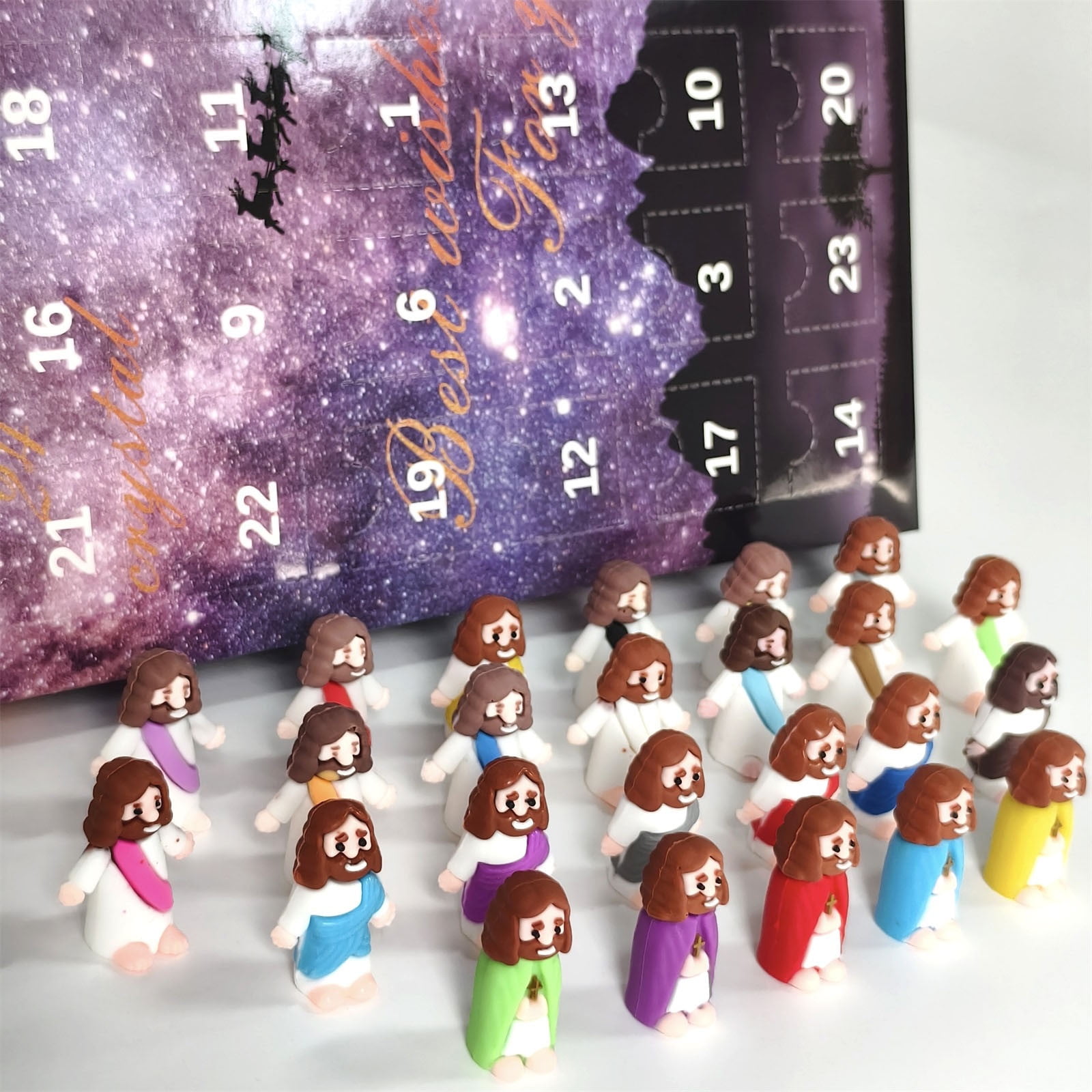 Loyerfyivos 24 Pcs Mini Jesus Figures Jesus Loves You Jesus Doll Little ...