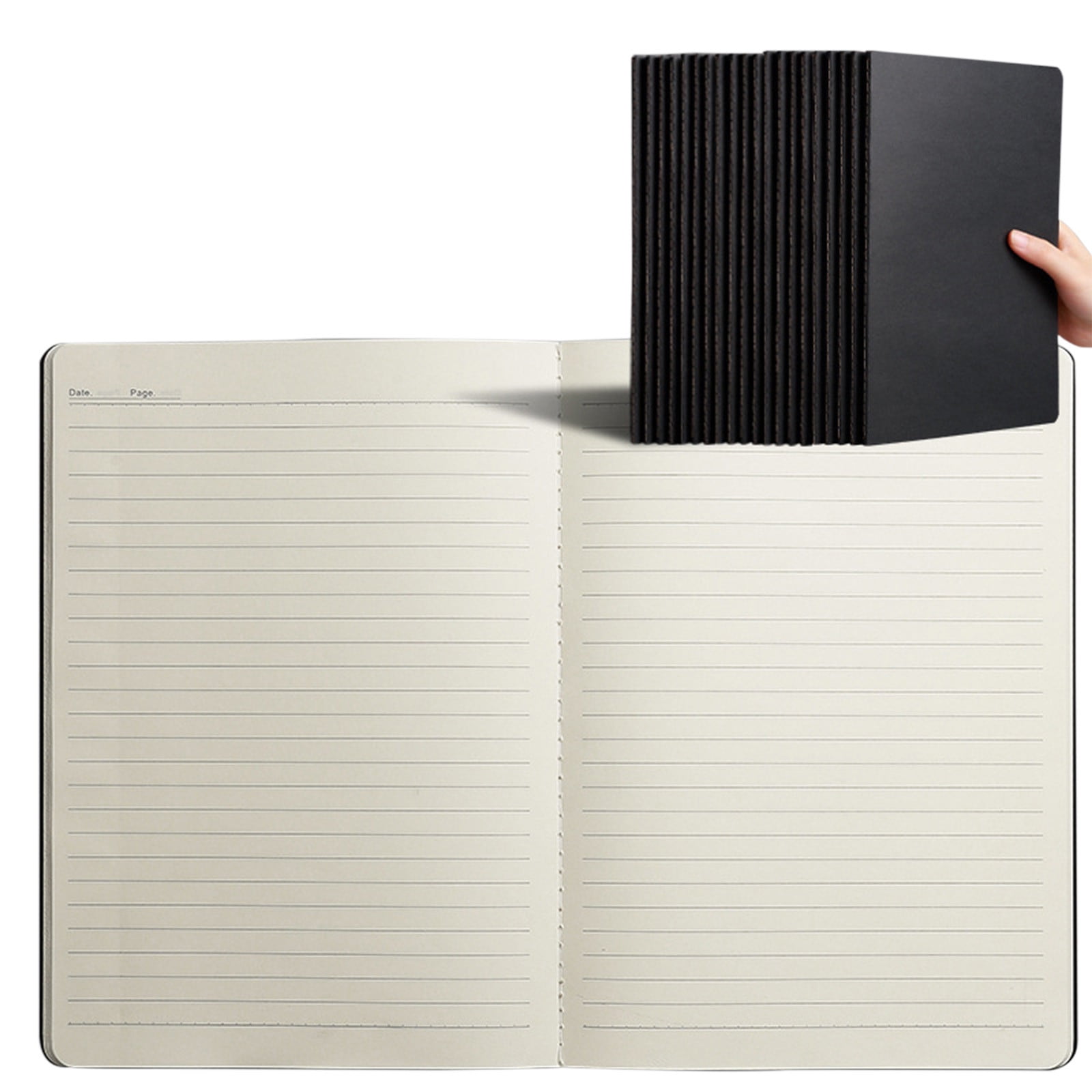 Loyerfyivos Blank Kraft Notebooks, Horizontal Line Notebook for Drawing ...
