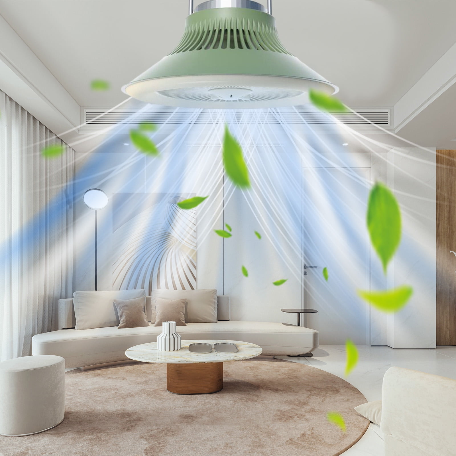 Loyerfyivos Ceiling Fans with Lights and Remote Control,Enclosed Low ...