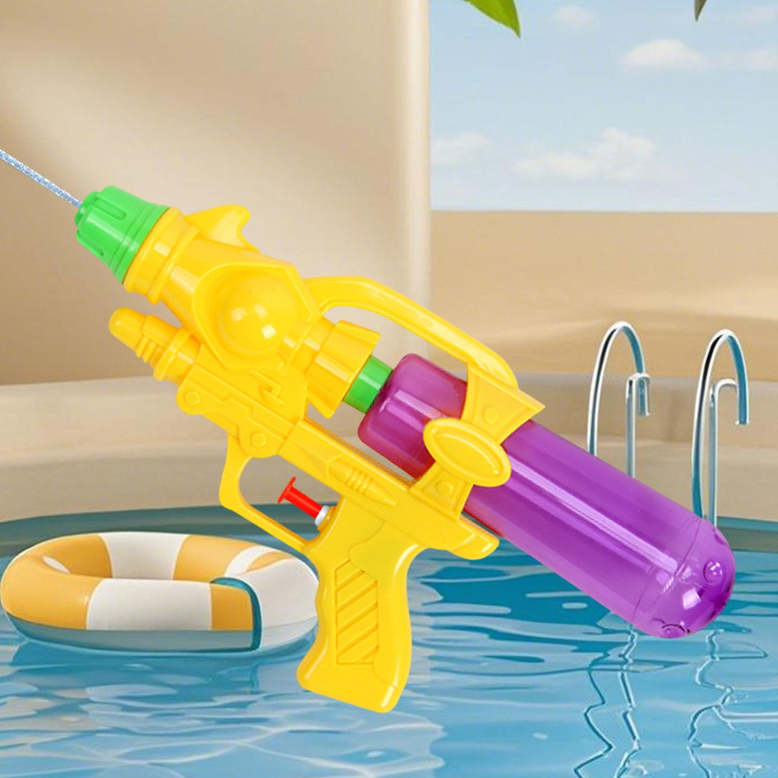 Loyerfyivos Children's Summer Solid Color Water Guns Press Type Water ...