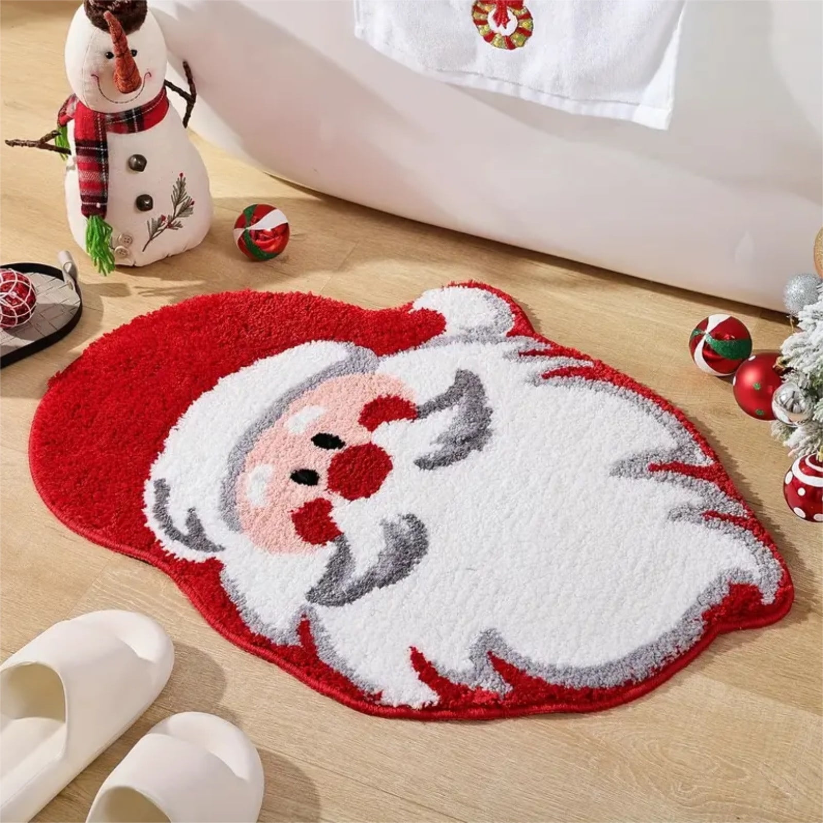 Loyerfyivos Christmas Decor Santa Claus Bathroom Rug,Soft Christmas ... Loyerfyivos Christmas Decor Santa Claus Bathroom Rug,Soft Christmas ...