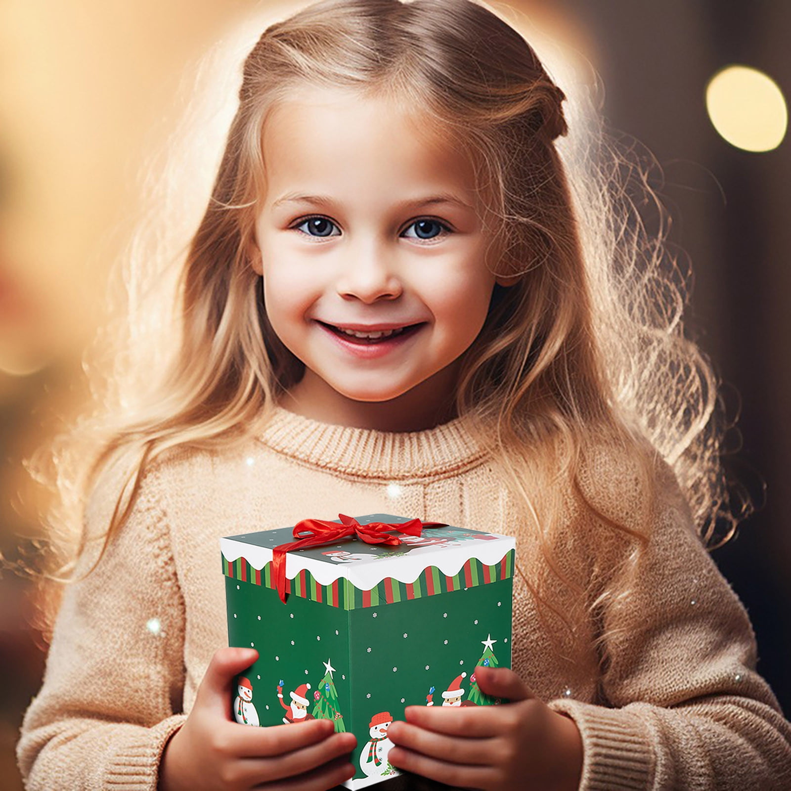 Loyerfyivos Christmas Gift Boxes with Lids, Christmas Nesting Gift ...