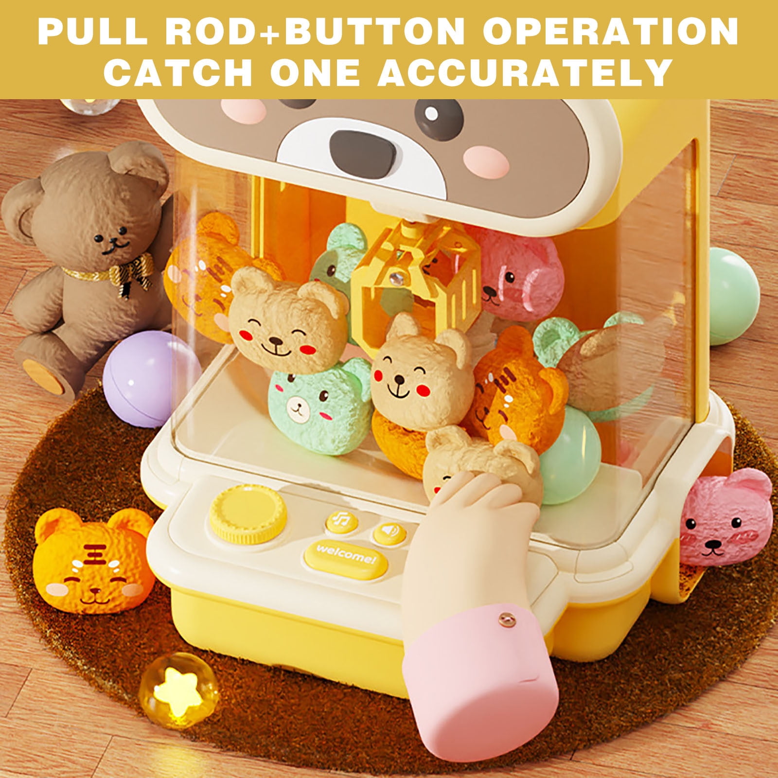 Loyerfyivos Claw Machine for Kids, Electronic Mini Claw Machine, Mini ...