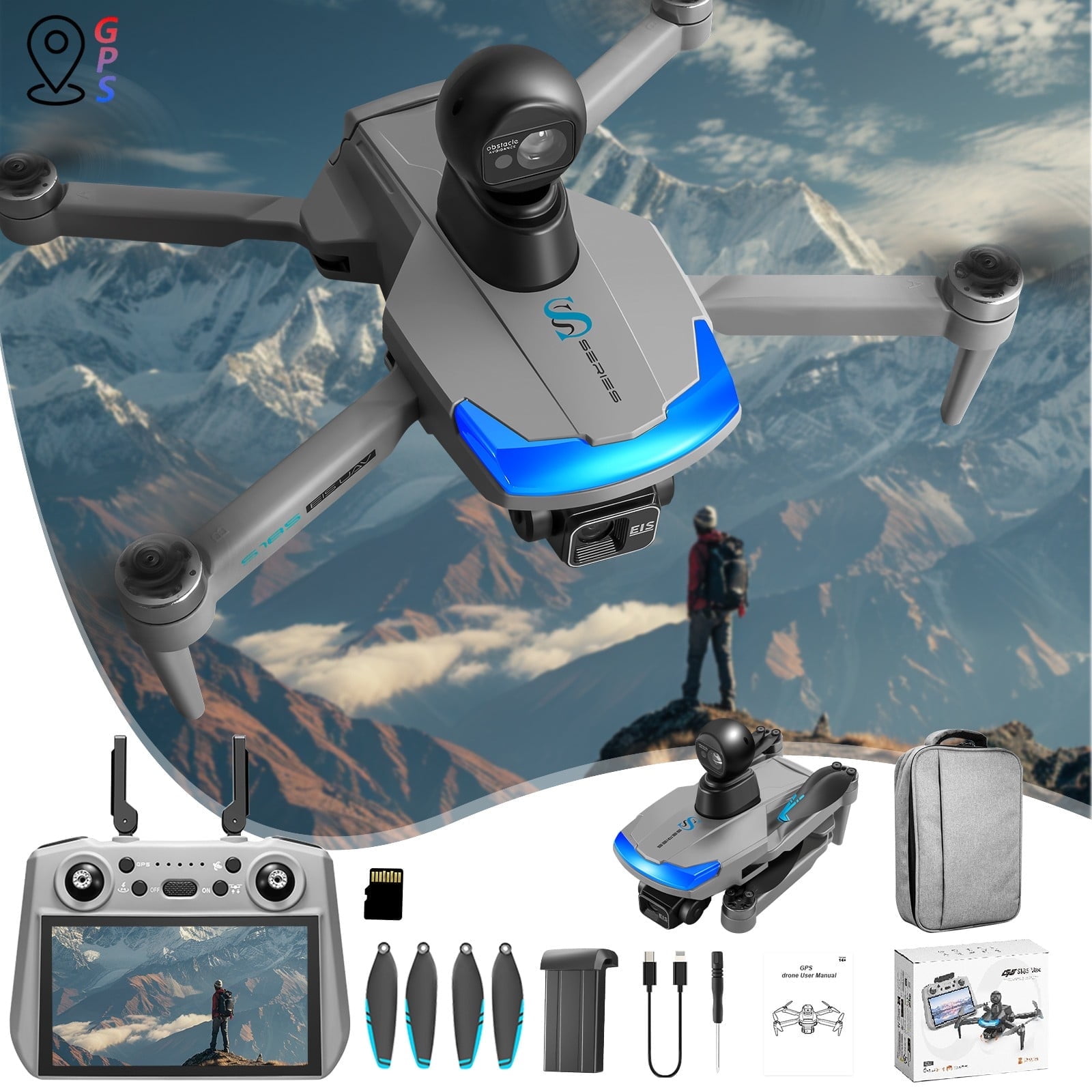 Loyerfyivos Drones with Camera for Adults 2.7K,GPS UHD Drone,5G Remote ...