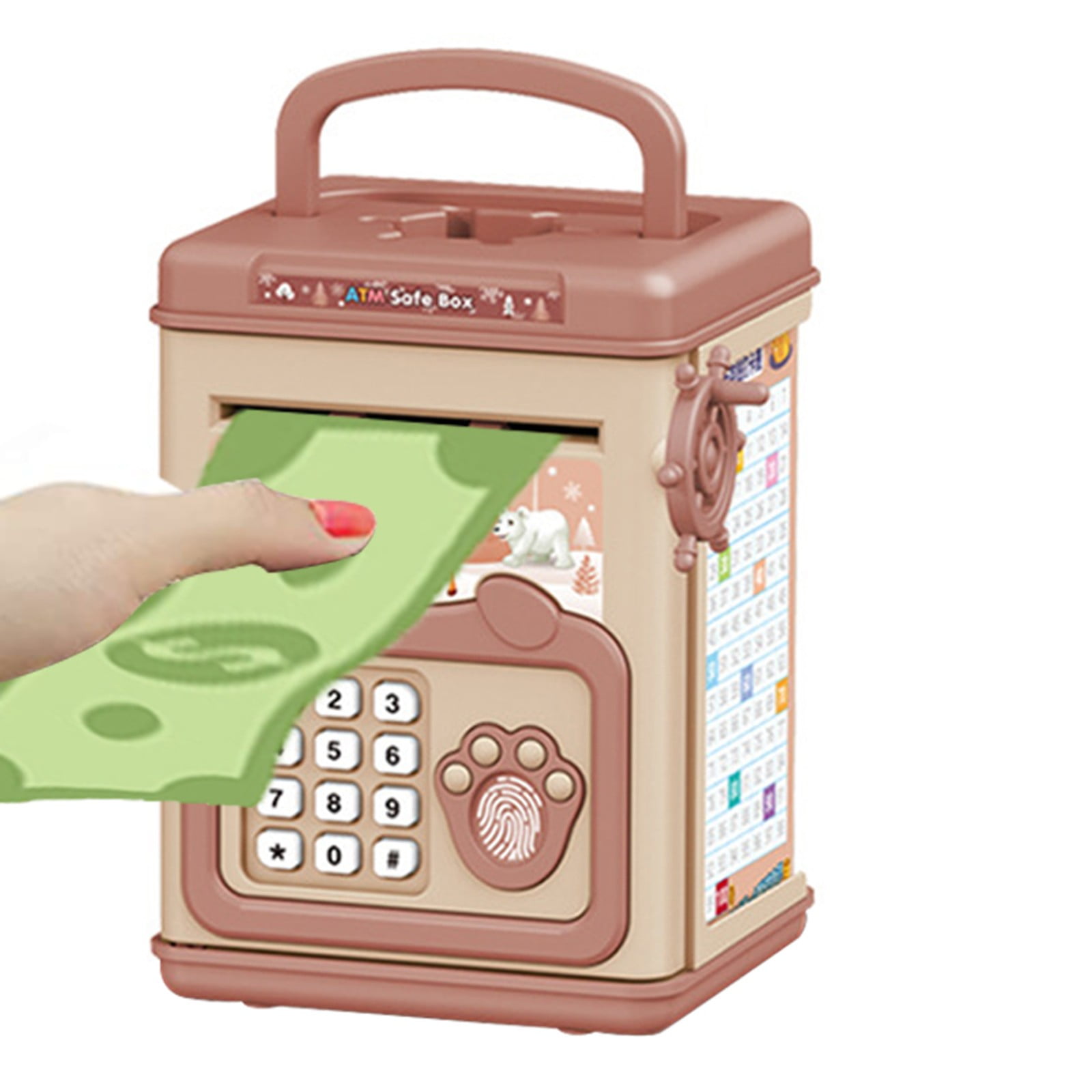 Loyerfyivos Electronic Piggy Bank Code Lock for Kids Baby Toy, Mini ATM ...