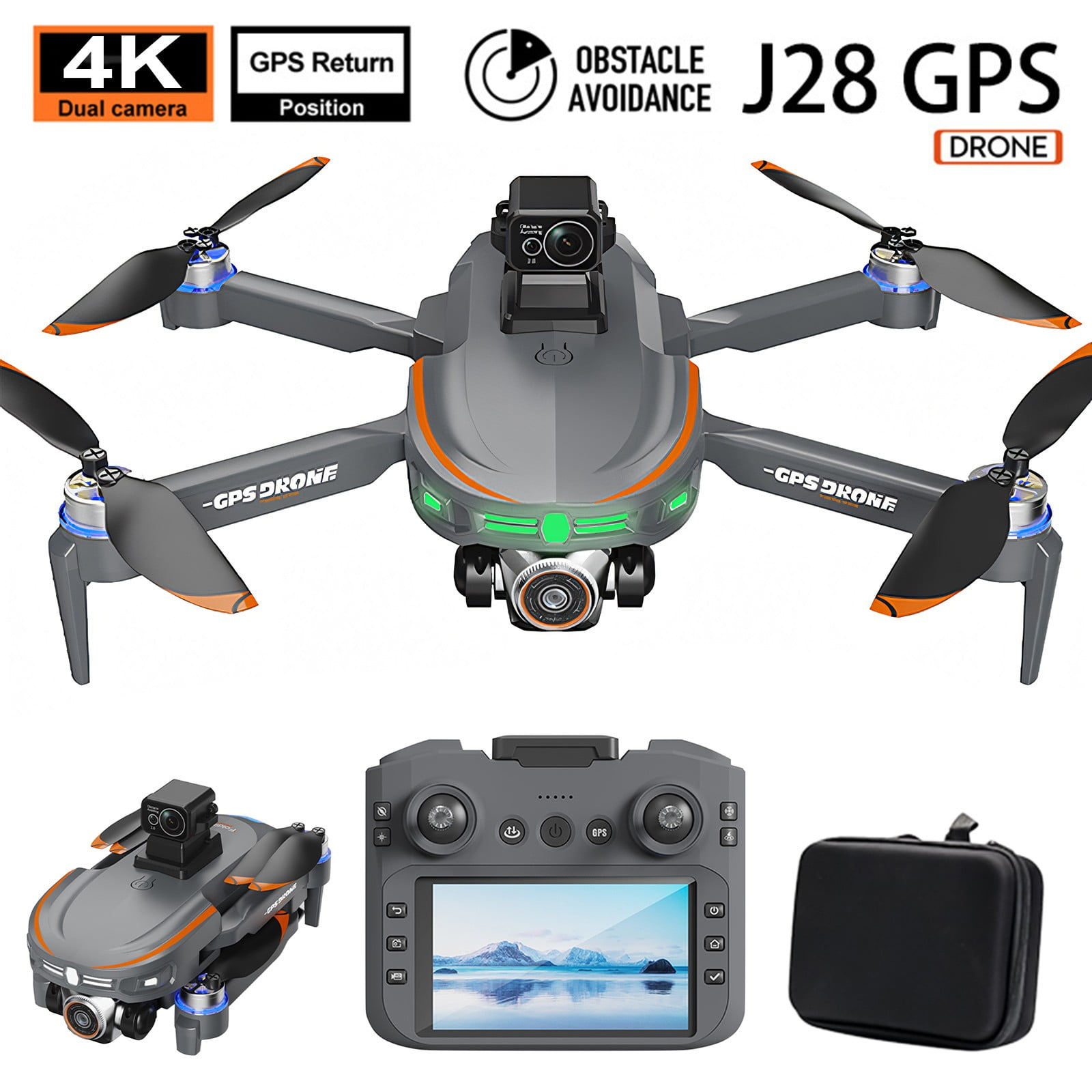 Loyerfyivos GPS Drones with 4K Camera for Adults with Brushless Motor ...