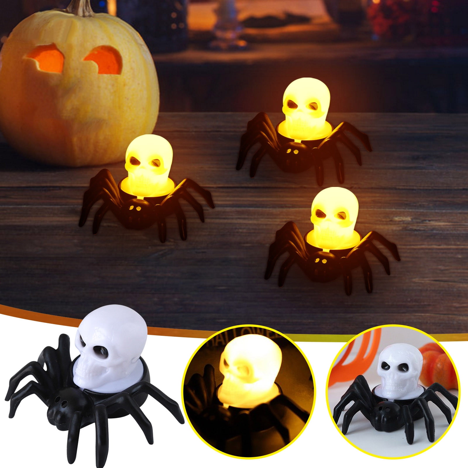 Loyerfyivos Halloween Skull Lights, Halloween Themed Skeleton Decor ...