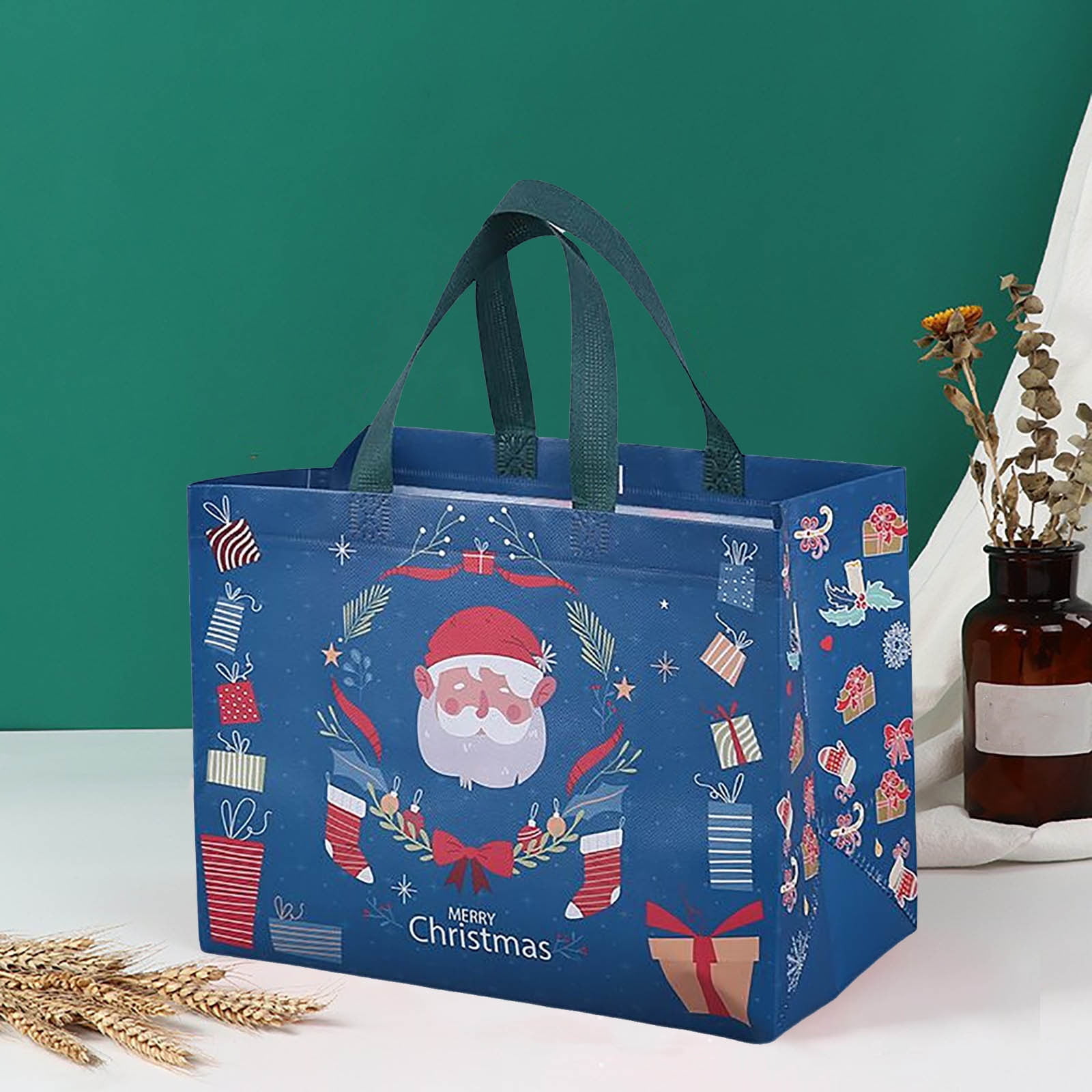 Loyerfyivos Large Christmas Gift Bags, Tote Bags with Handles ...