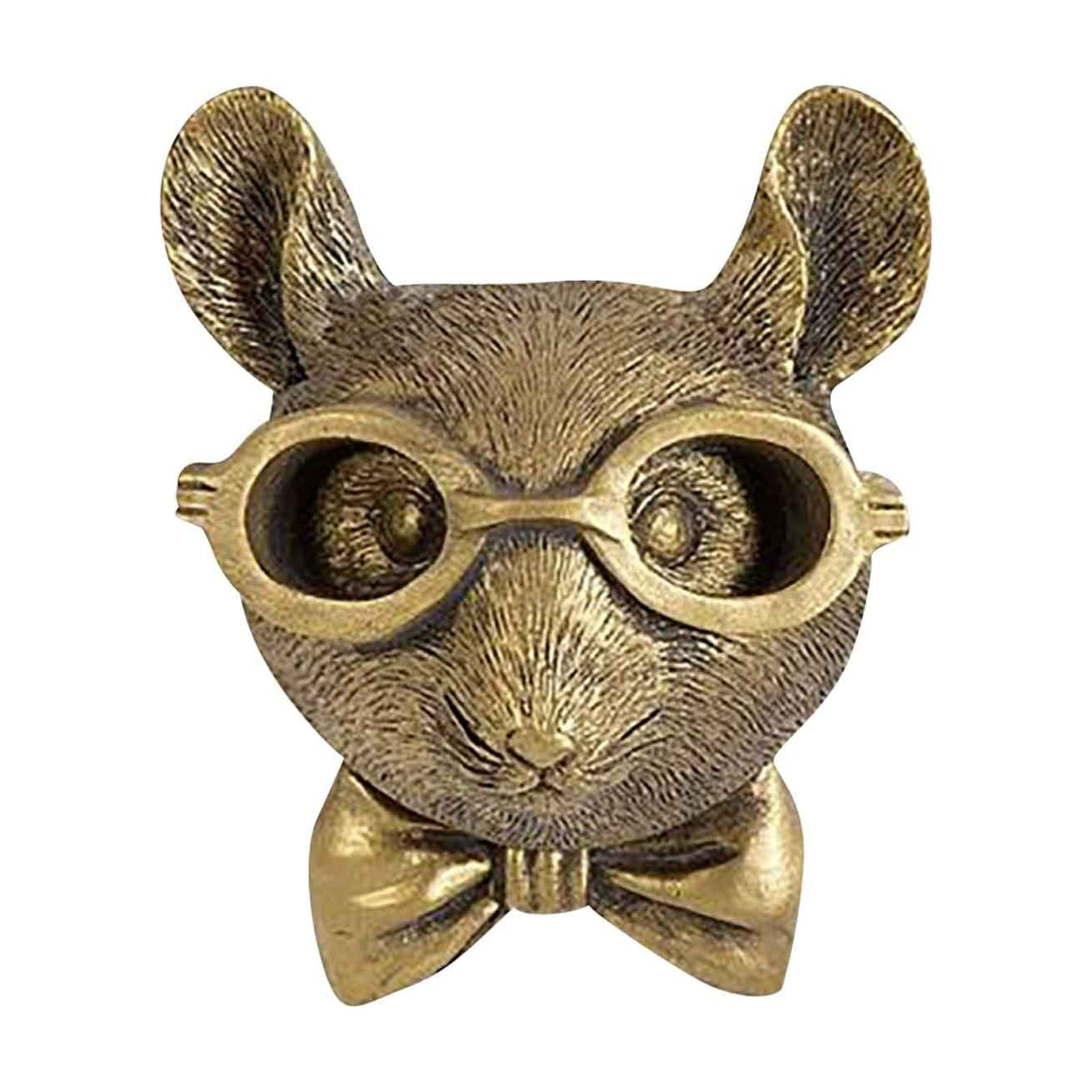 Loyerfyivos Mice head Glasses Sculpture – Distressed Faux Taxidermy ...