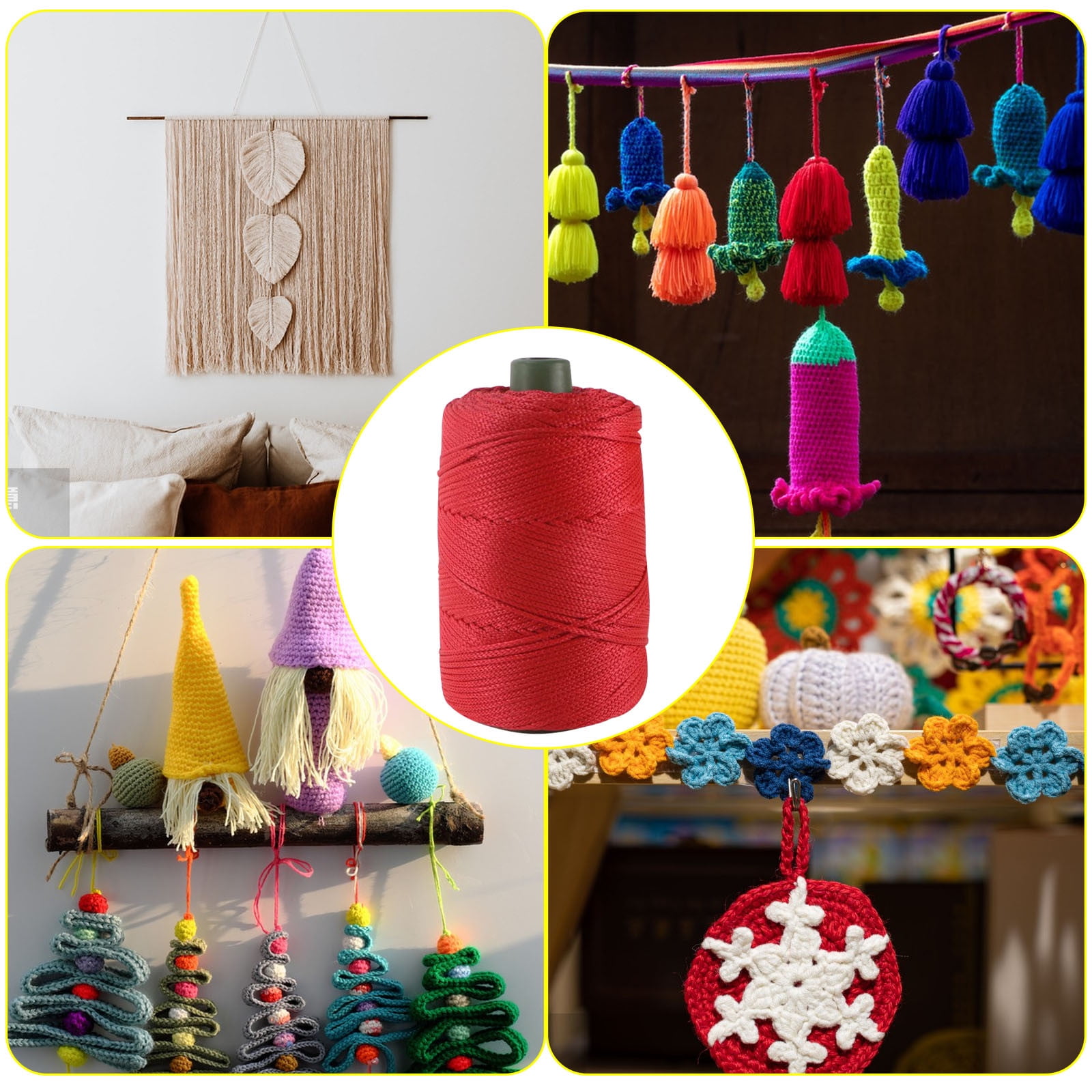 Loyerfyivos Premium 5mm 104 Yards Polyester Rope 100% Polypropylene ...