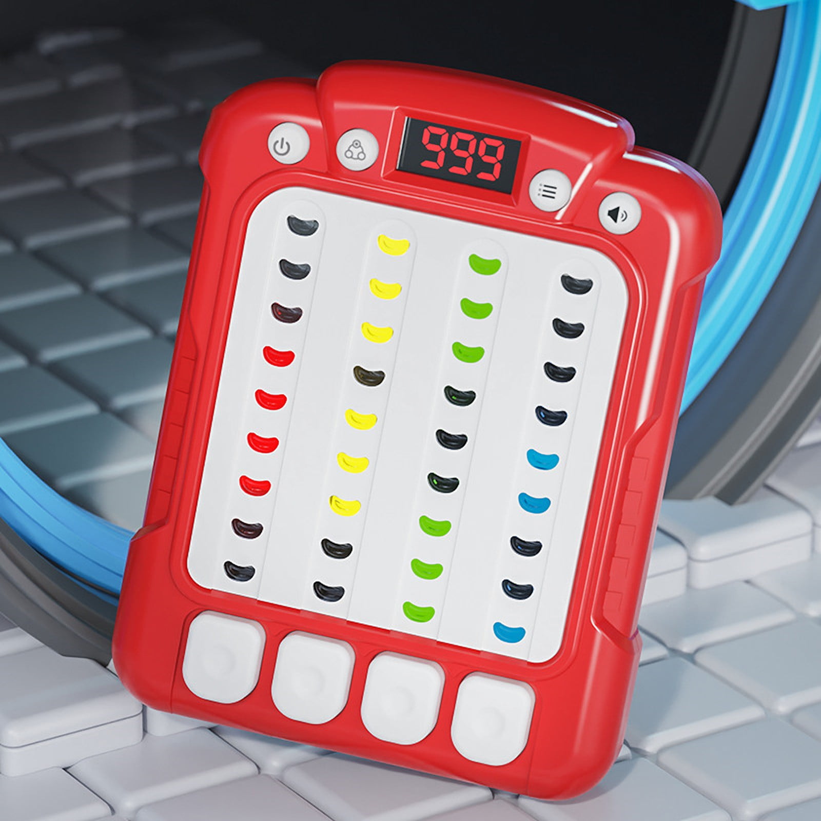 Loyerfyivos Rhythm Game Machine, Quick Push Pop Game Pop it Game Handheld Puzzle Game Machine ...