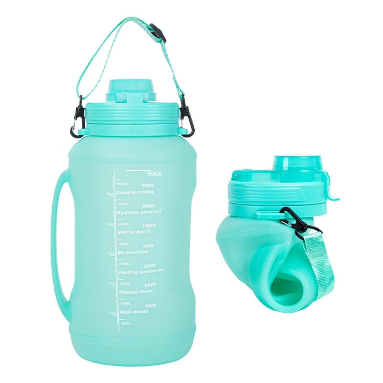 Loyerfyivos Scaled Collapsible Water Bottle,Silicone Reusable ...