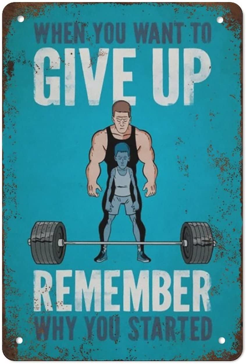 Loyience Bodybuilding Gym Sign-Weightlifting Art-Training Day Sign ...