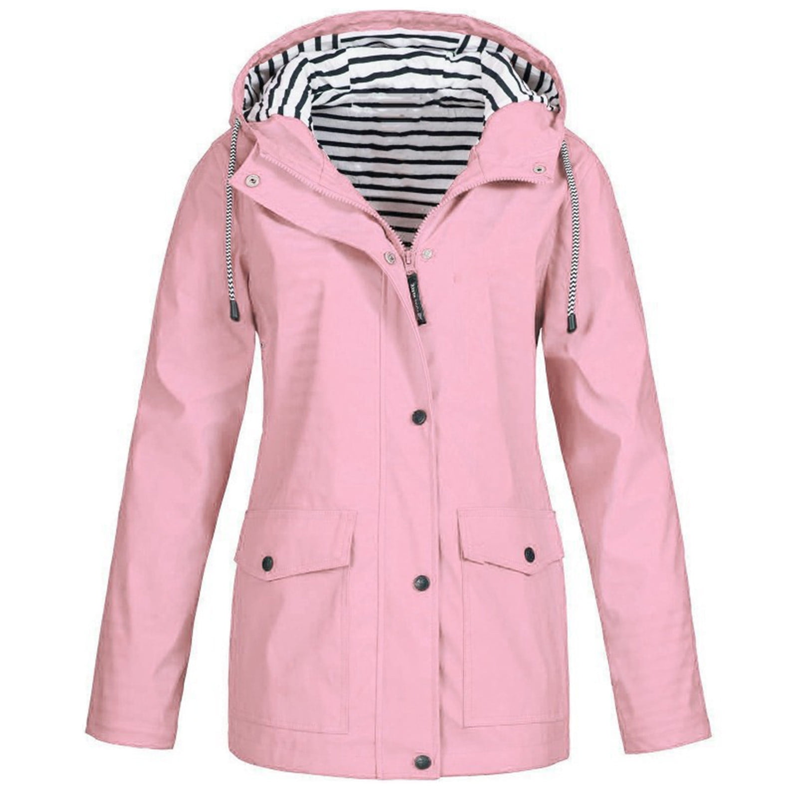 LoyisViDion Stylish Winter Light Women's Plus Size Waterproof Hooded ...