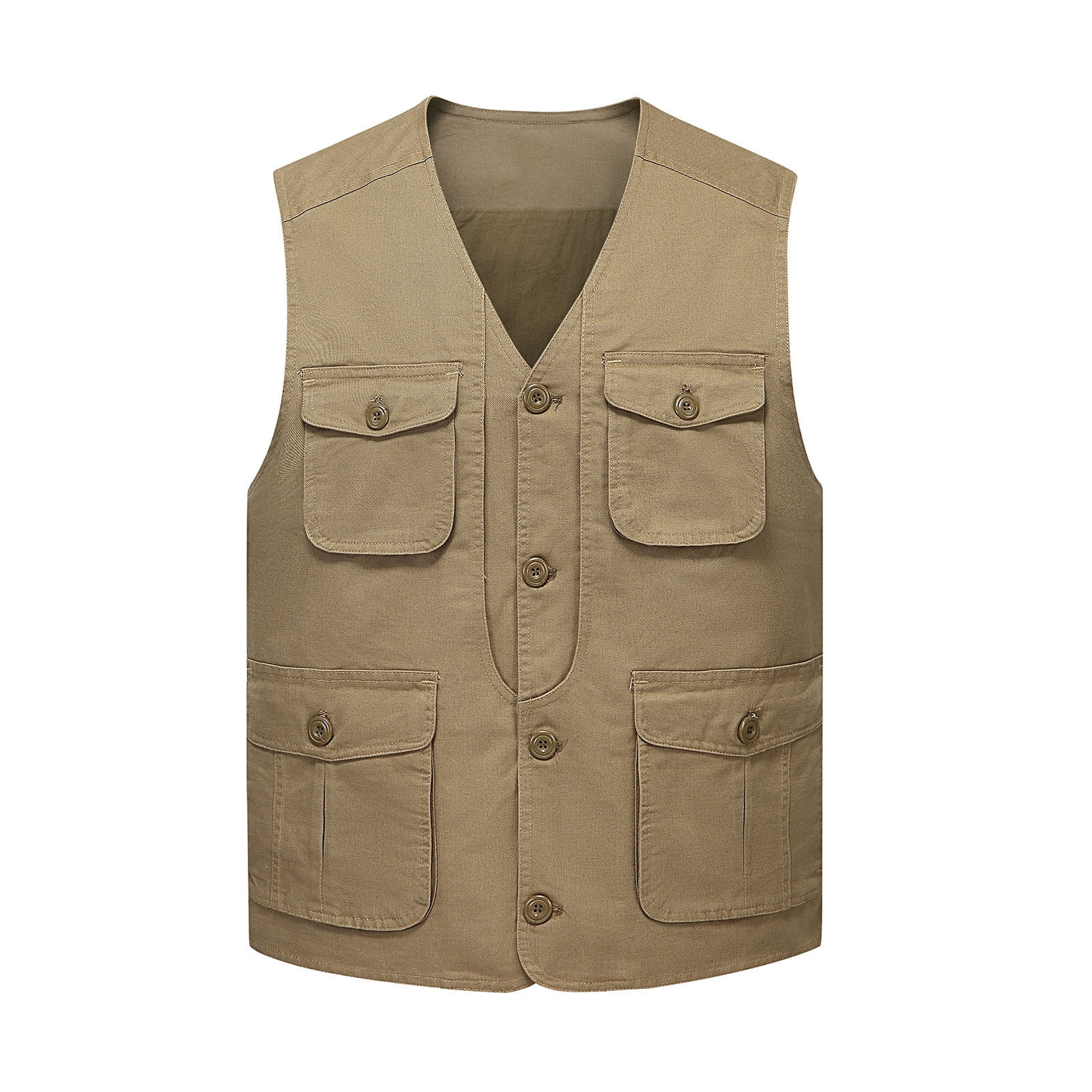 LoyisViDion Men'S Outdoor Vest Leisure Jacket Lightweight Vest with Zip ...