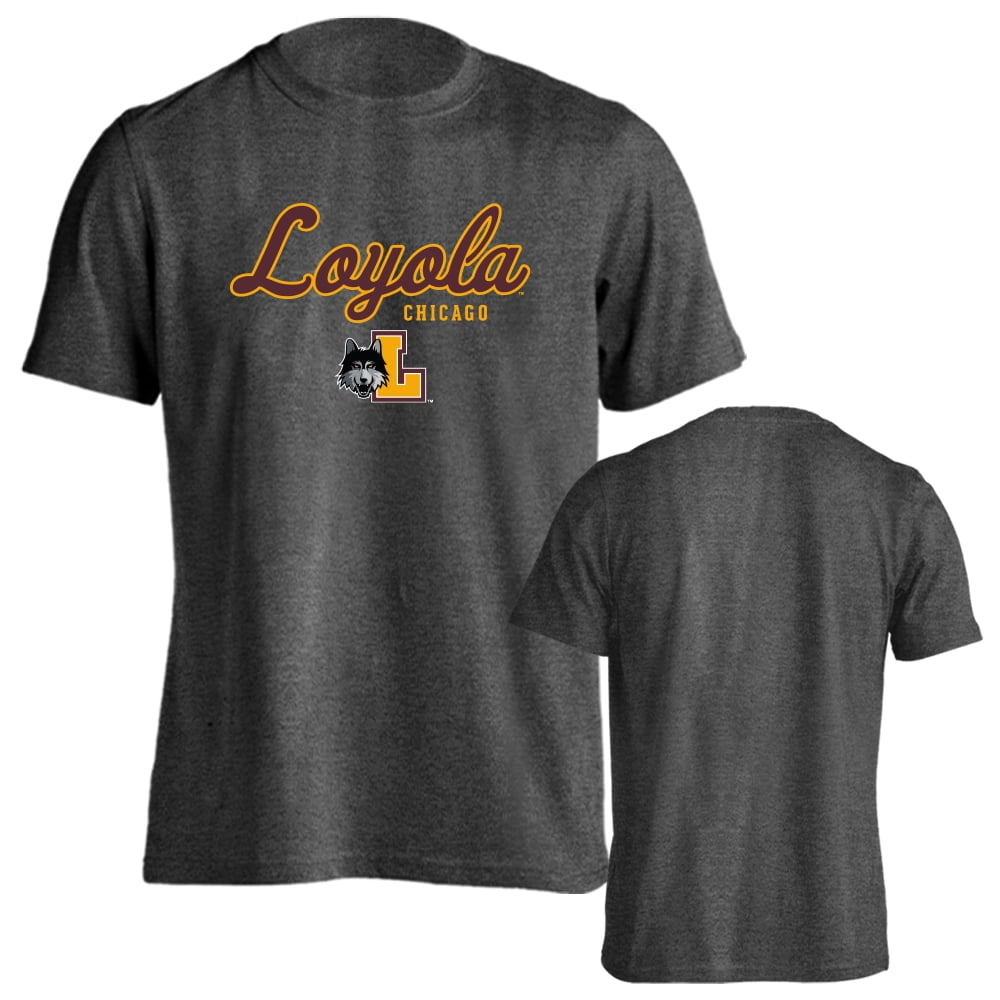 Loyola Chicago Ramblers Classic Arch with Mascot Short Sleeve T-Shirt ...