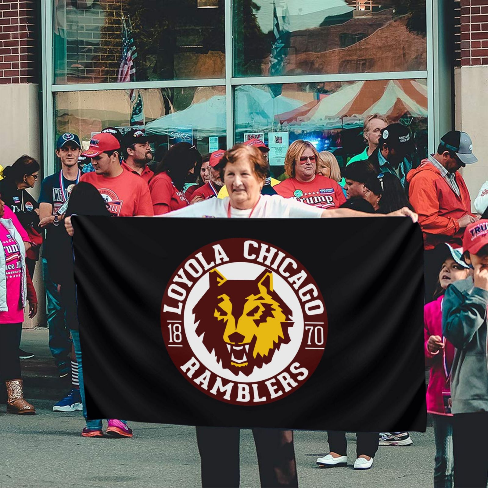 Loyola University Flag 3x5 Outdoor ,Sewn Stripes, Stronger Brass ...