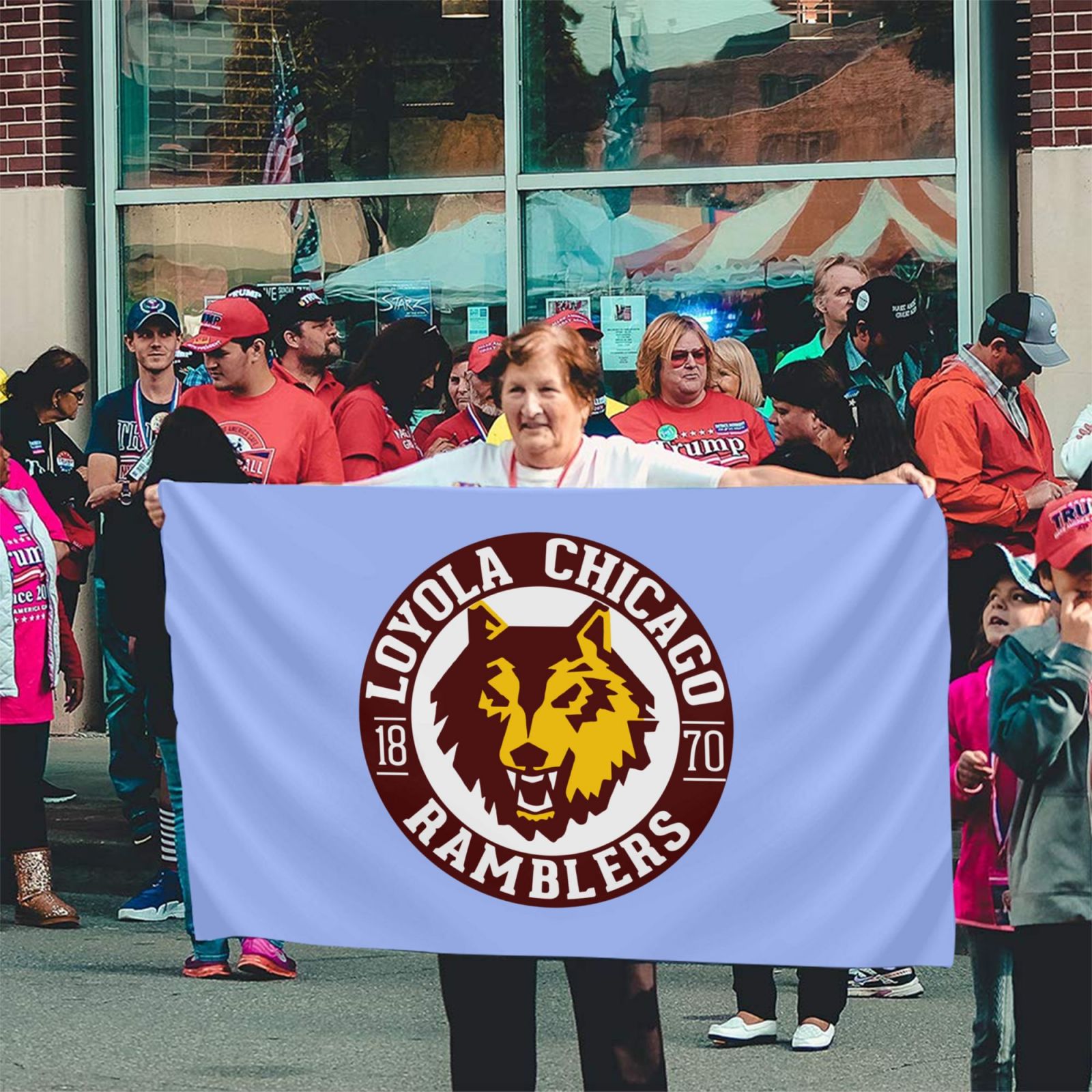 Loyola University Flag 3x5 Outdoor ,Sewn Stripes, Stronger Brass ...