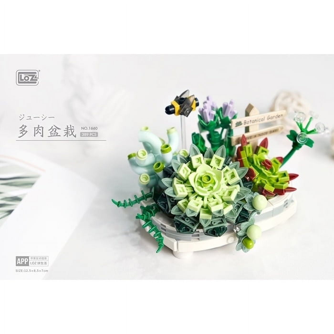 Loz LOZ Mini Blocks - Eternal Flowers Garden Series - Succulent Potted Plant Building Bricks Set ...