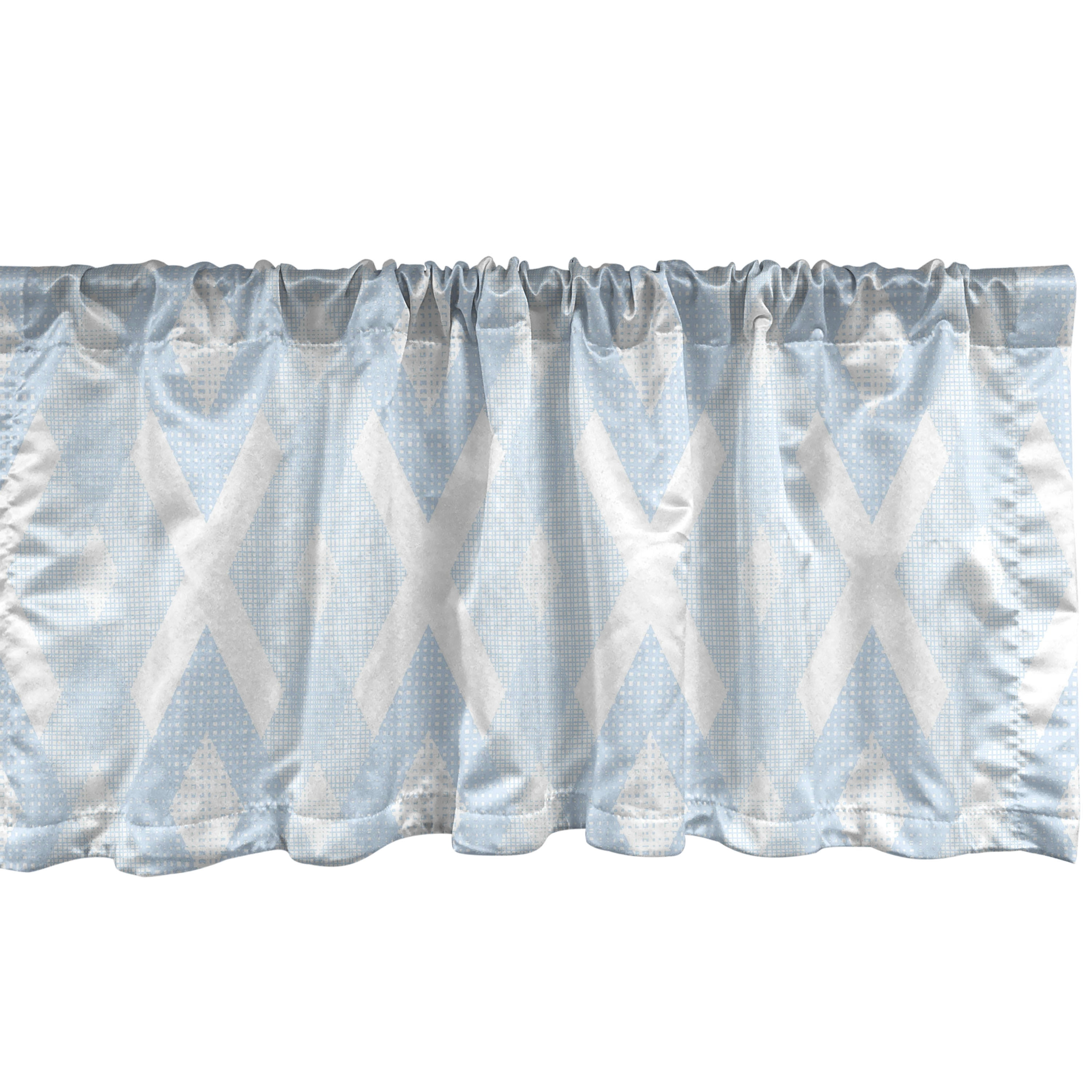 Lozenges Window Valance, Vintage Vibe Traditional Style Illustrated ...