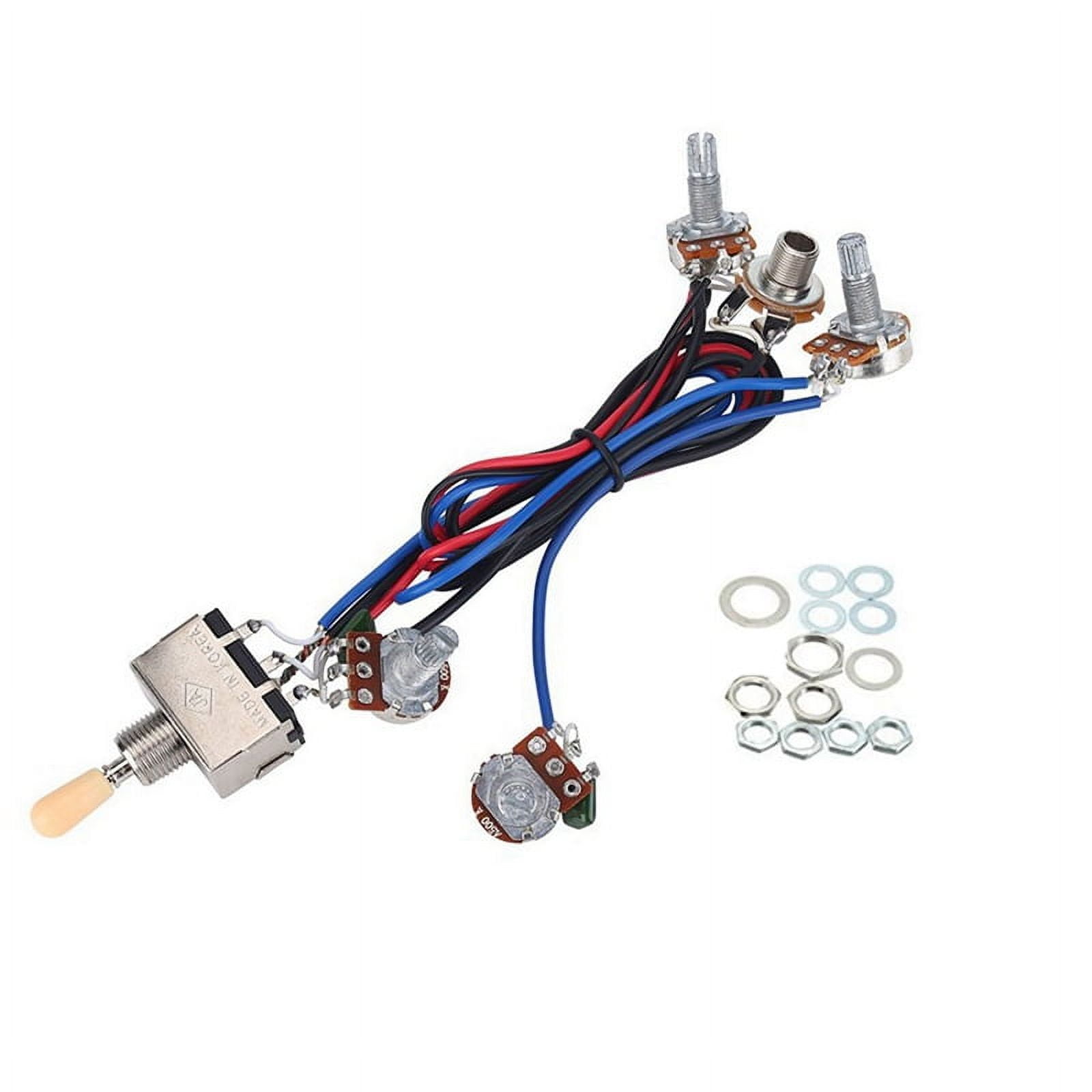 Lp Electric Guitar Pickups Wiring Harness Kit 2T2V 500K Pots 3 Way ...