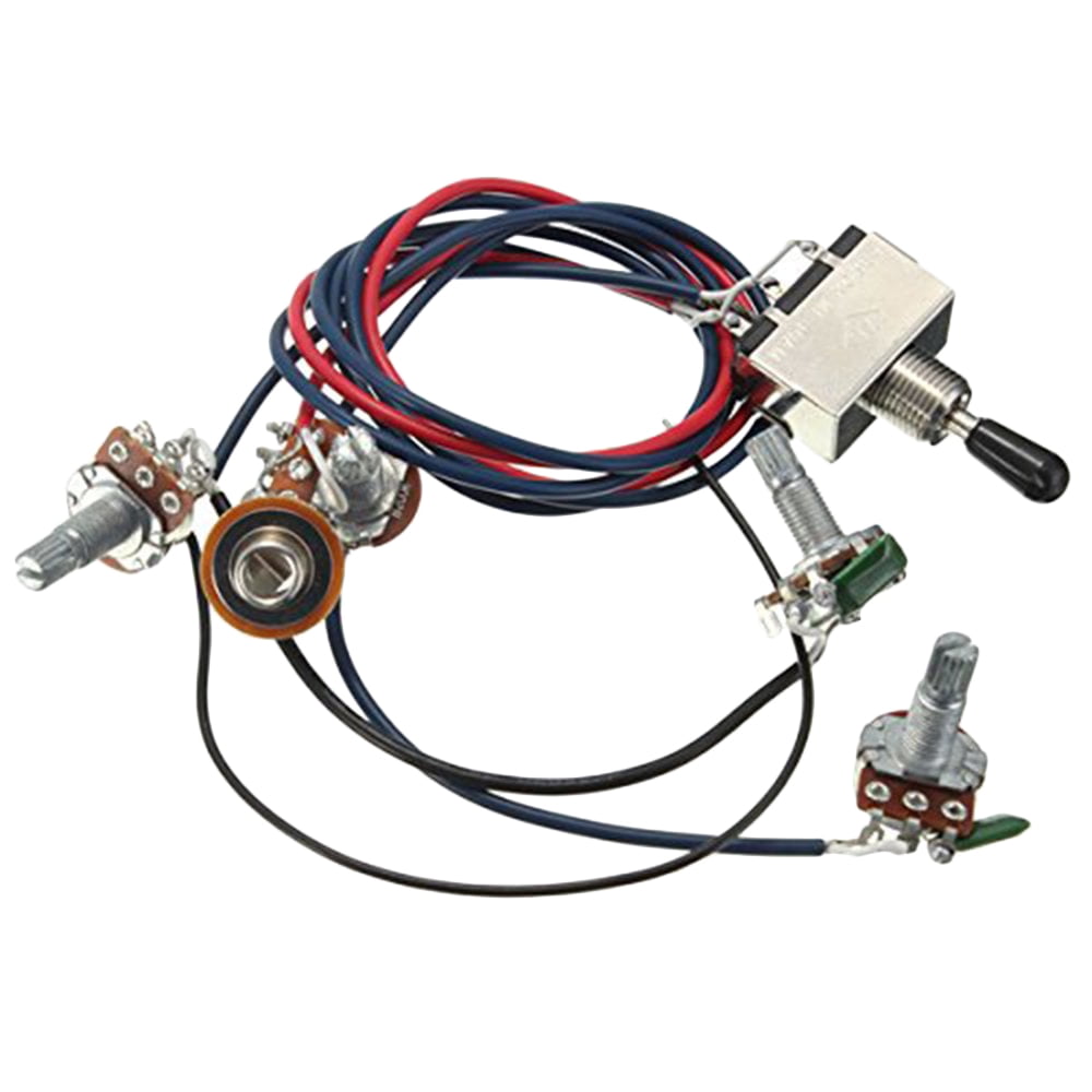 Lp Electric Guitar Pickups Wiring Harness Kit 2T2V 500K Pots 3 Way ...