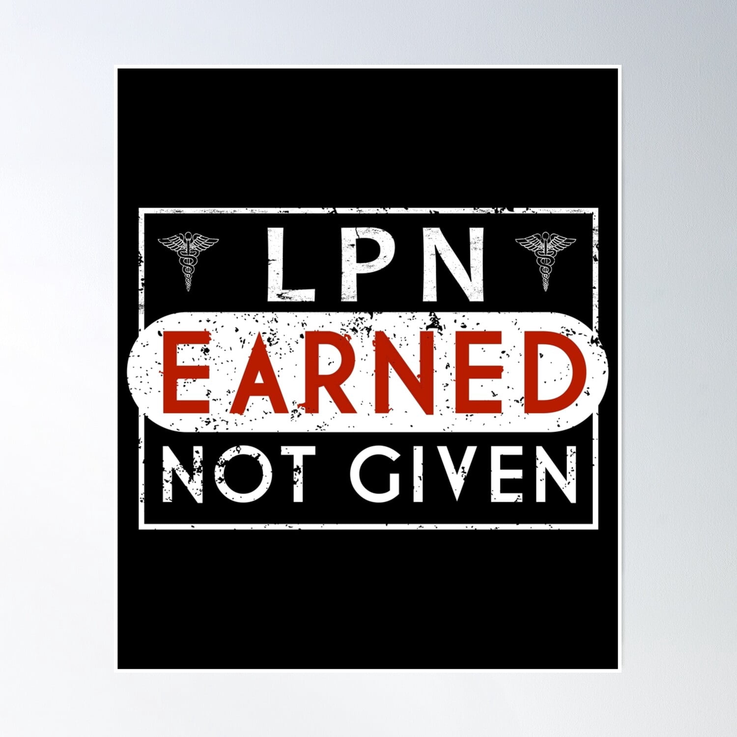 Lpn Nurse Licensed Practical Nurse Earned Nurse Gift Poster Wall Art ...