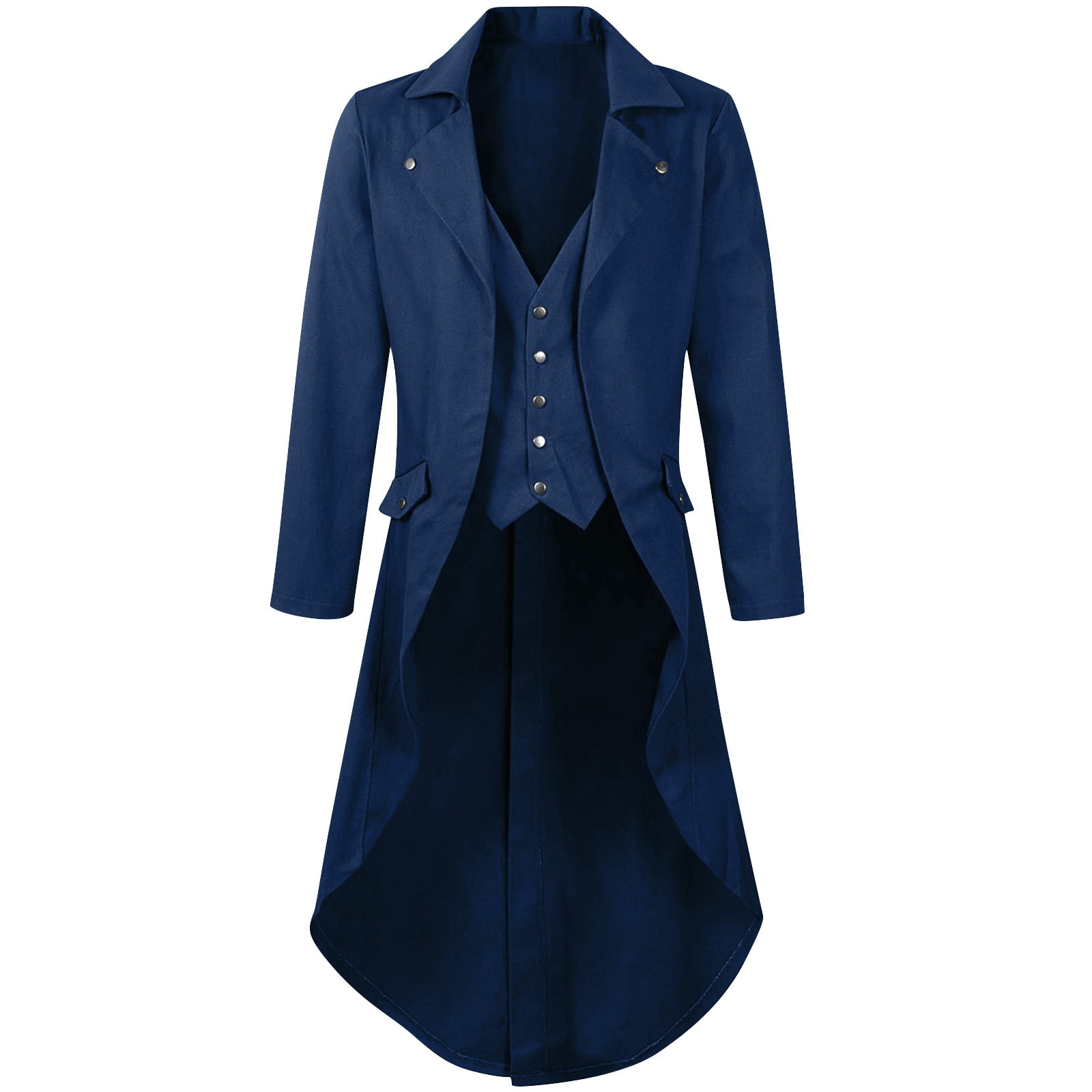 LpwkSSA Gothic Steampunk Tailcoat Uniform Performance Suit Lapel Jacket ...