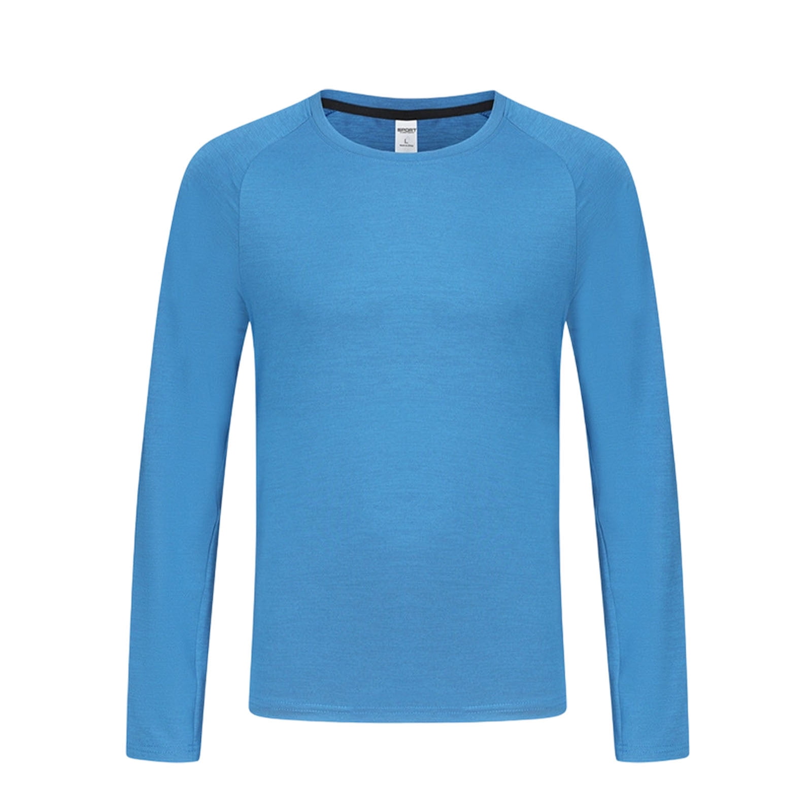 LpwkSSA Men's Breathable Elasticity Solid Color Sport Raglan Long ...