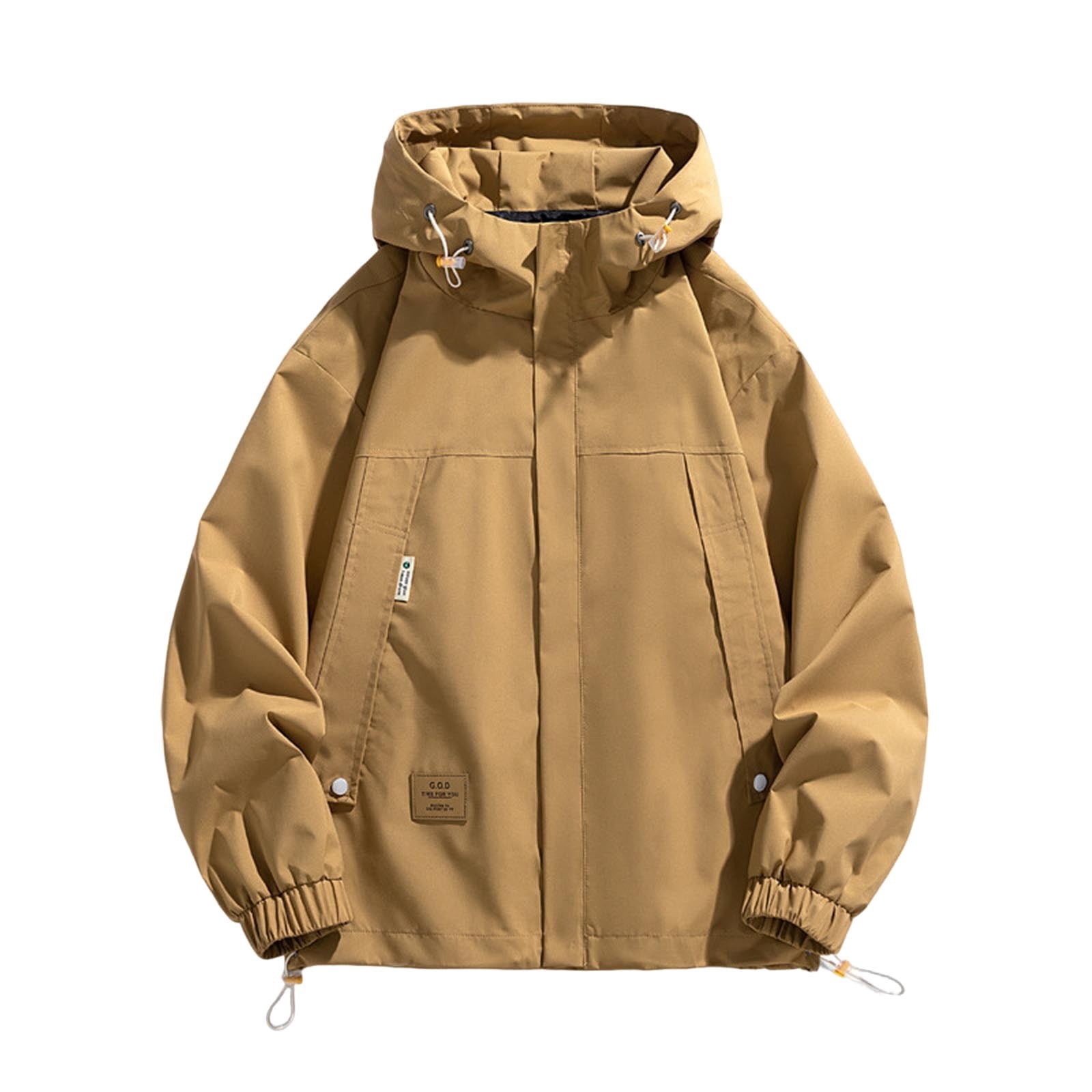 LpwkSSA Men's Winter Work Coats Solid Color Hooded Long Sleeve Hip Hop ...