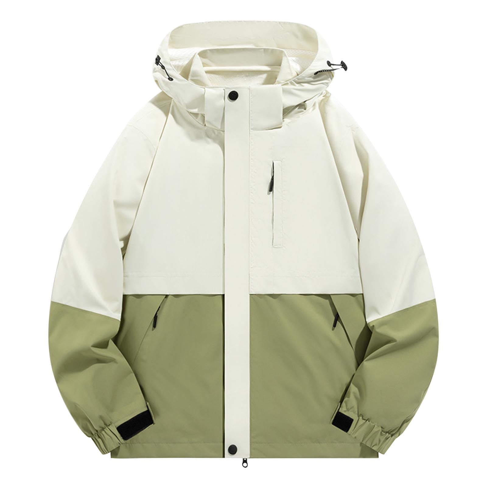 LpwkSSA Rain Coat for Men Outdoor Solid Color Windproof Coat with ...