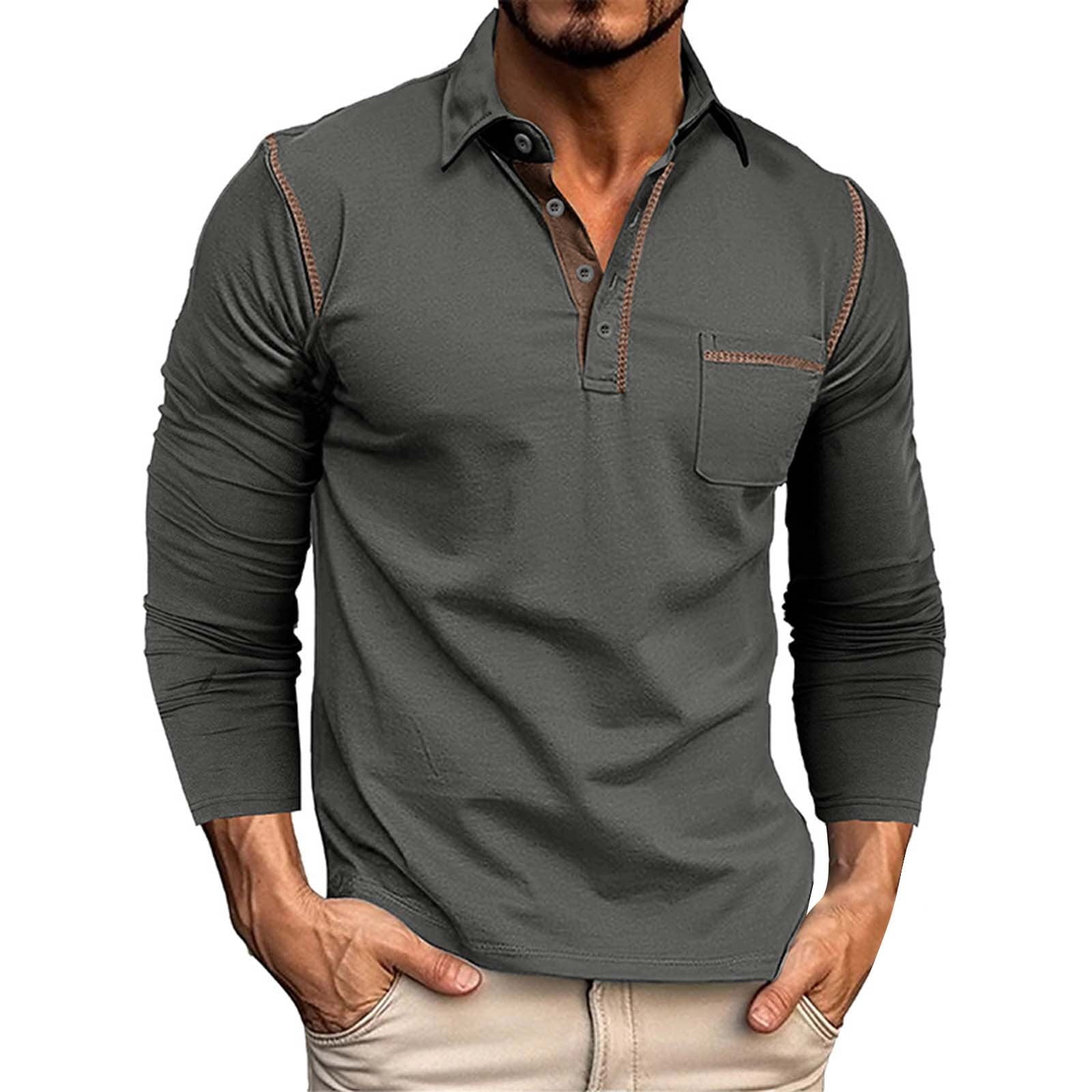 Lqideymx Ladies Clothes Sale Clearance Polo Shirts Men Long Sleeve ...