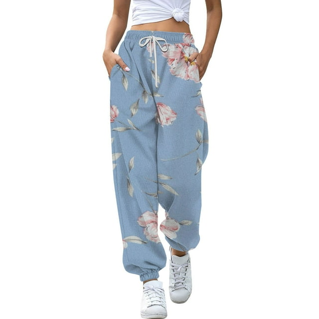 Lqideymx Sweatpants Women Open Bottom High Waisted Work Pants Soft Wide ...