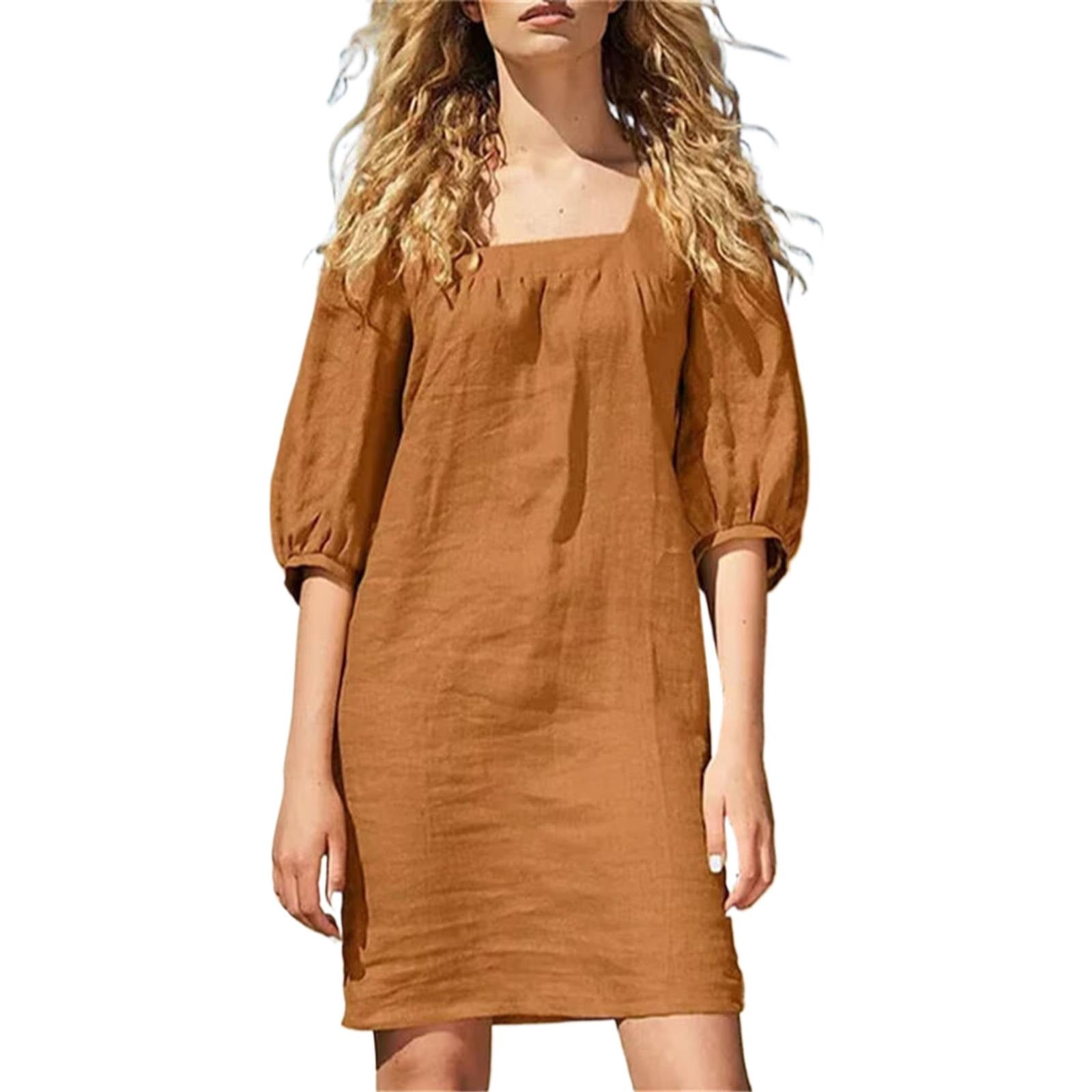 Lqideymx Wedding Guest Dresses for Women Summer Short Sleeve Women's ...
