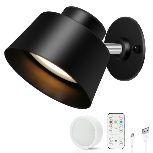 Lrlite LED Battery Operated Wireless Wall Sconces, Cordless Hallway ...