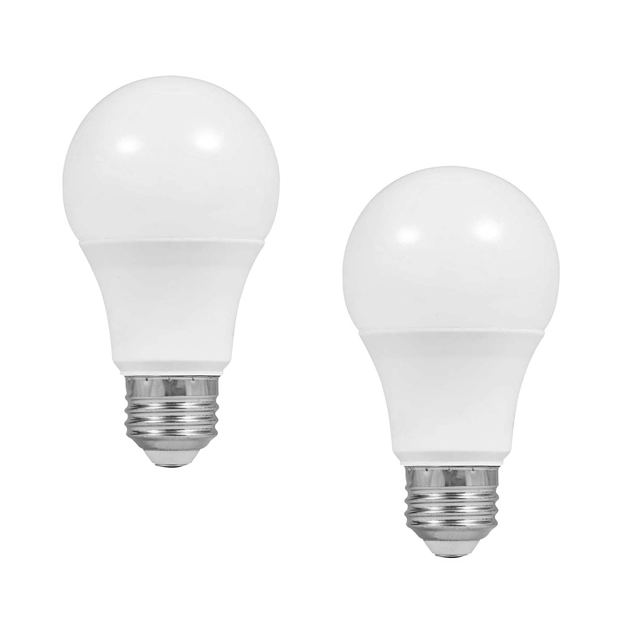 Lroom 2-Pack of A19 9.5W 800LM 5000K Daylight LED Light Bulbs, UL ...