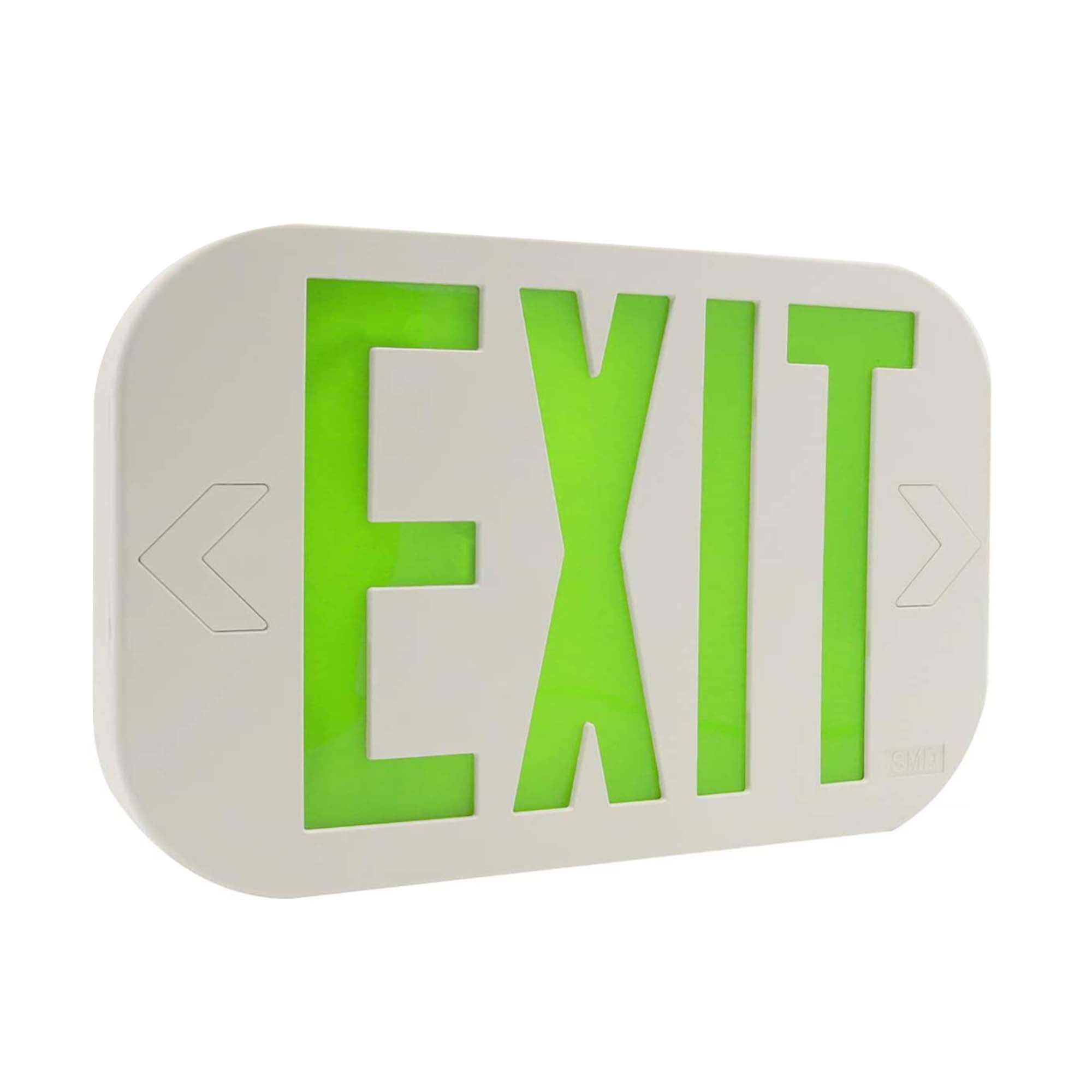 Lroom Emergency Double Face Exit Sign Wall Light Panel, LED Green ...