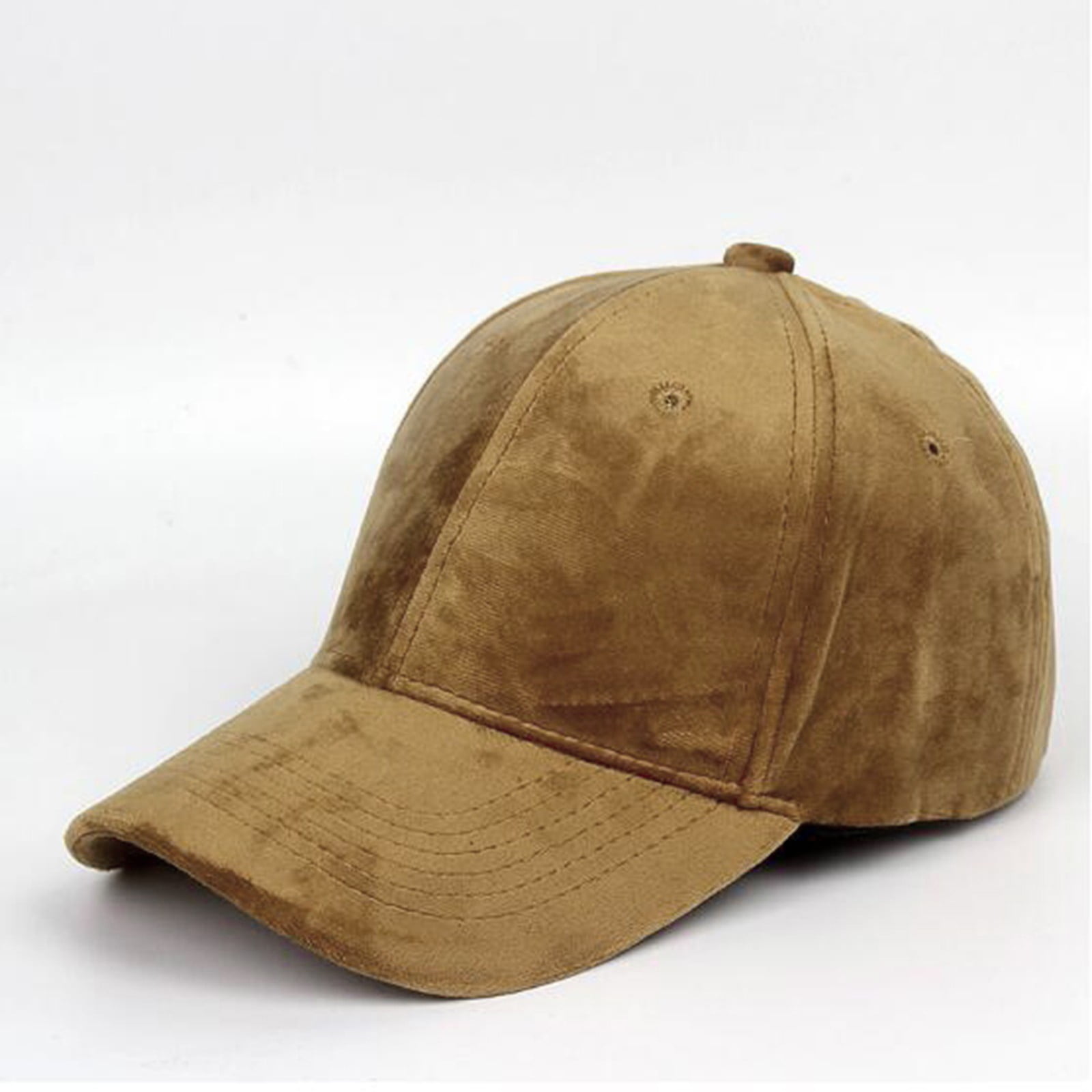 Lroveb Baseball Caps for Women New Velvet Cap Men Crushed Plain Dad Hat ...