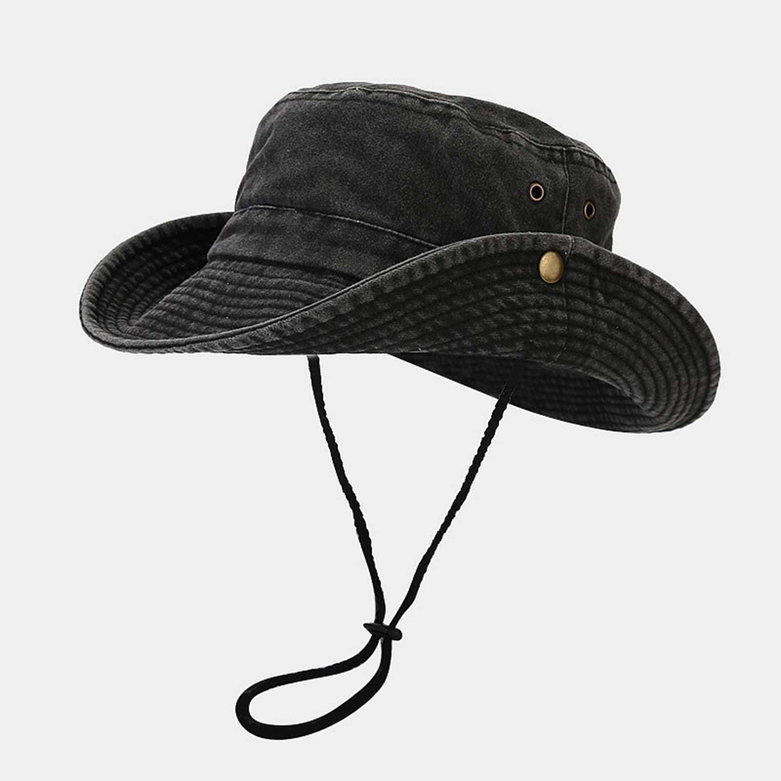Lroveb Bucket Hats for Men Breathable Wide Brim Boonie Hat Outdoor ...
