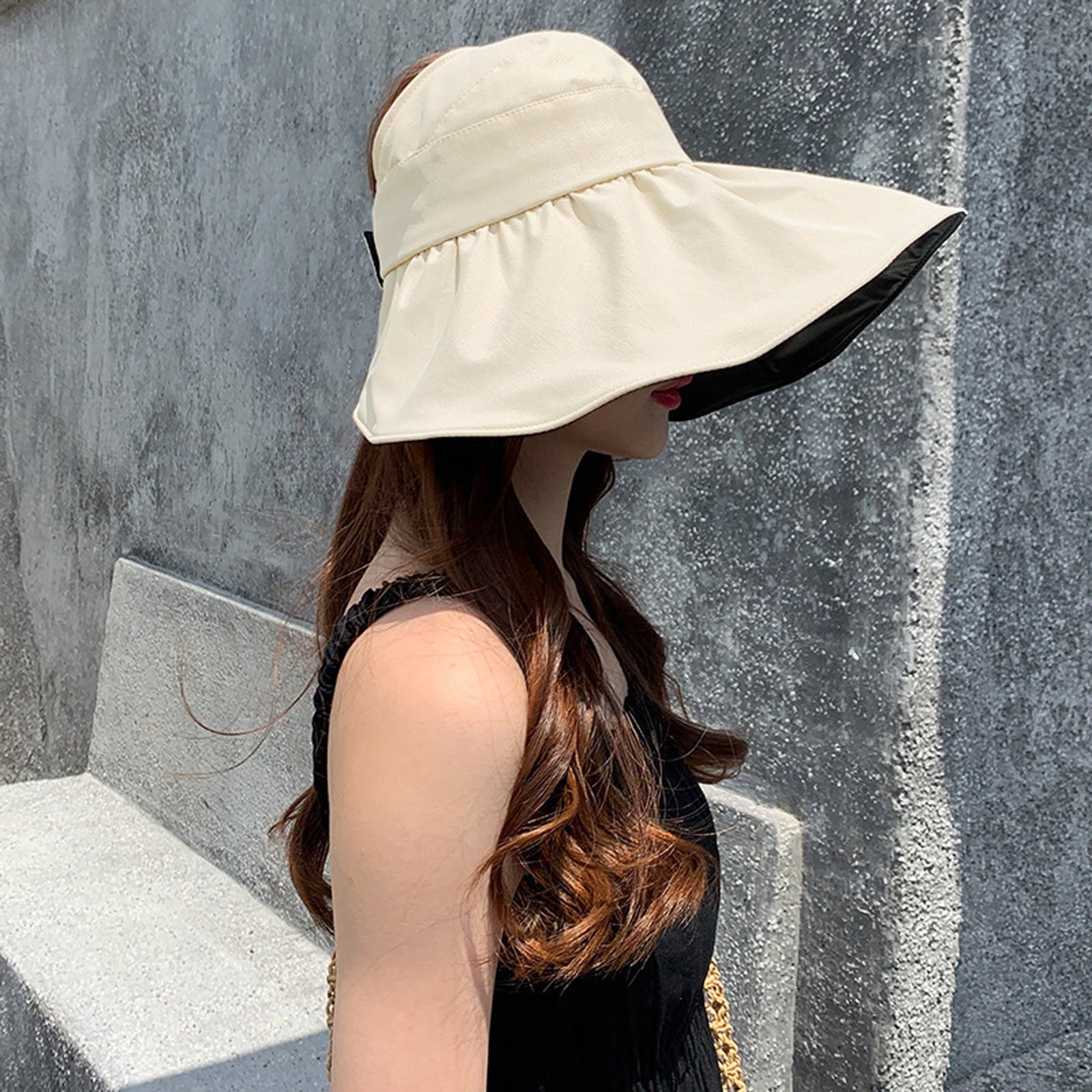 Lroveb Bucket Hats for Women Empty Top Sun Hat Summer Leisure Travel ...