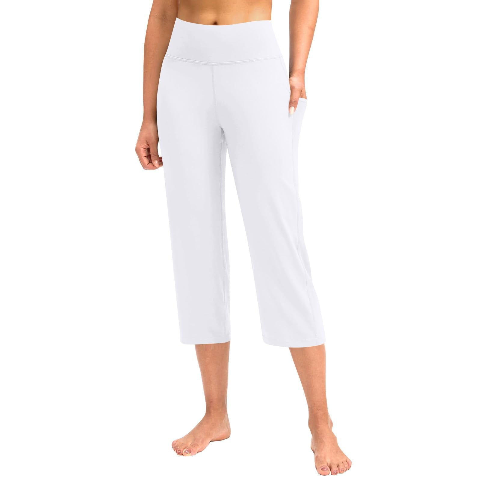 Lroveb Capri Pants for Women, Womens High Waisted Tummy Control Yoga ...