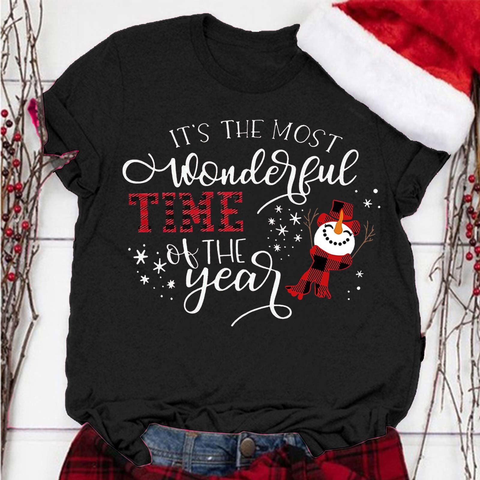 Lroveb Christmas Shirts for Women It's The Most Wonderful Time Of Year ...