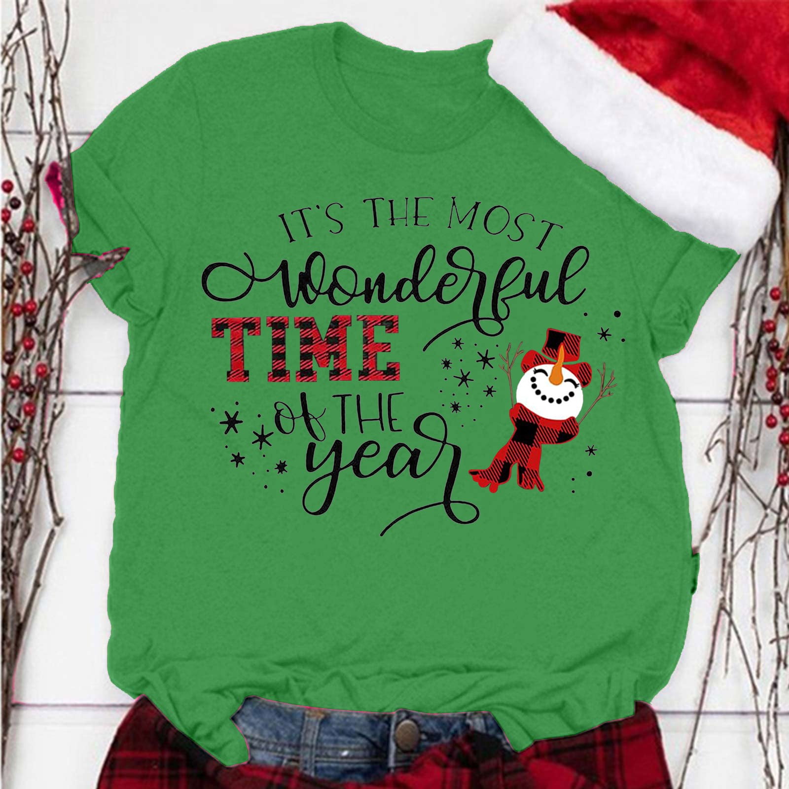 Lroveb Christmas Shirts for Women It's The Most Wonderful Time Of Year ...