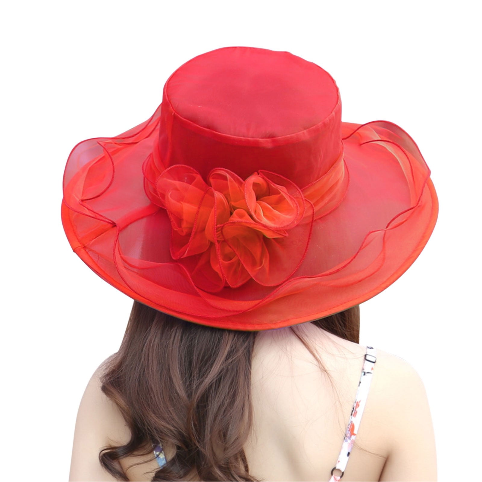 Lroveb Fascinators Hats for Women Fancy Flower Organza Wedding Tea ...