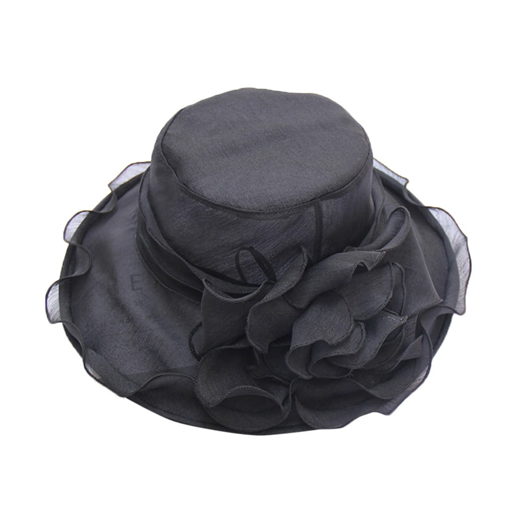 Lroveb Fascinators Hats for Women Fancy Tea Party Wedding Organza Hat ...