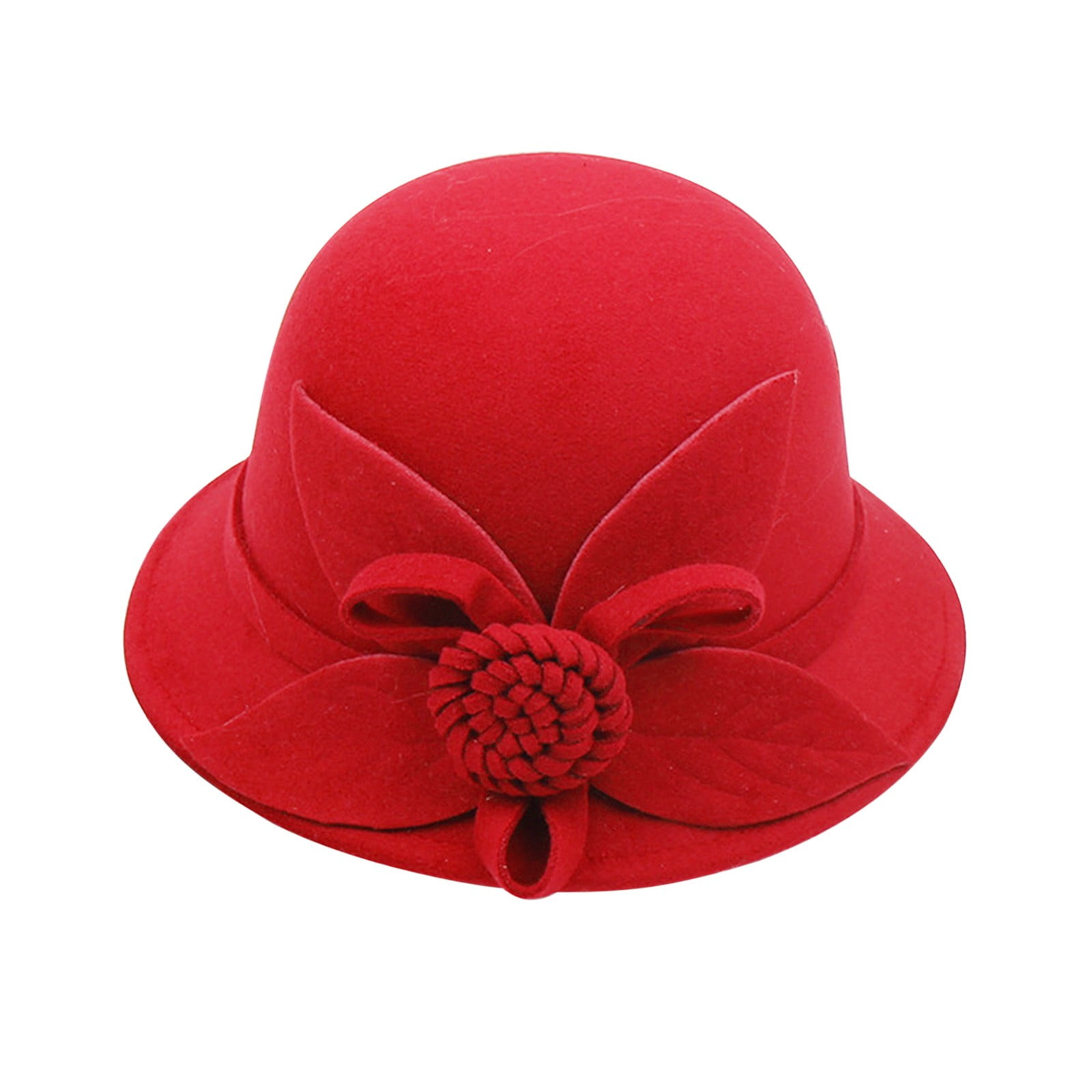 Lroveb Fedora Hats for Women Fall Winter Flowers Fascinator Hats Casual ...