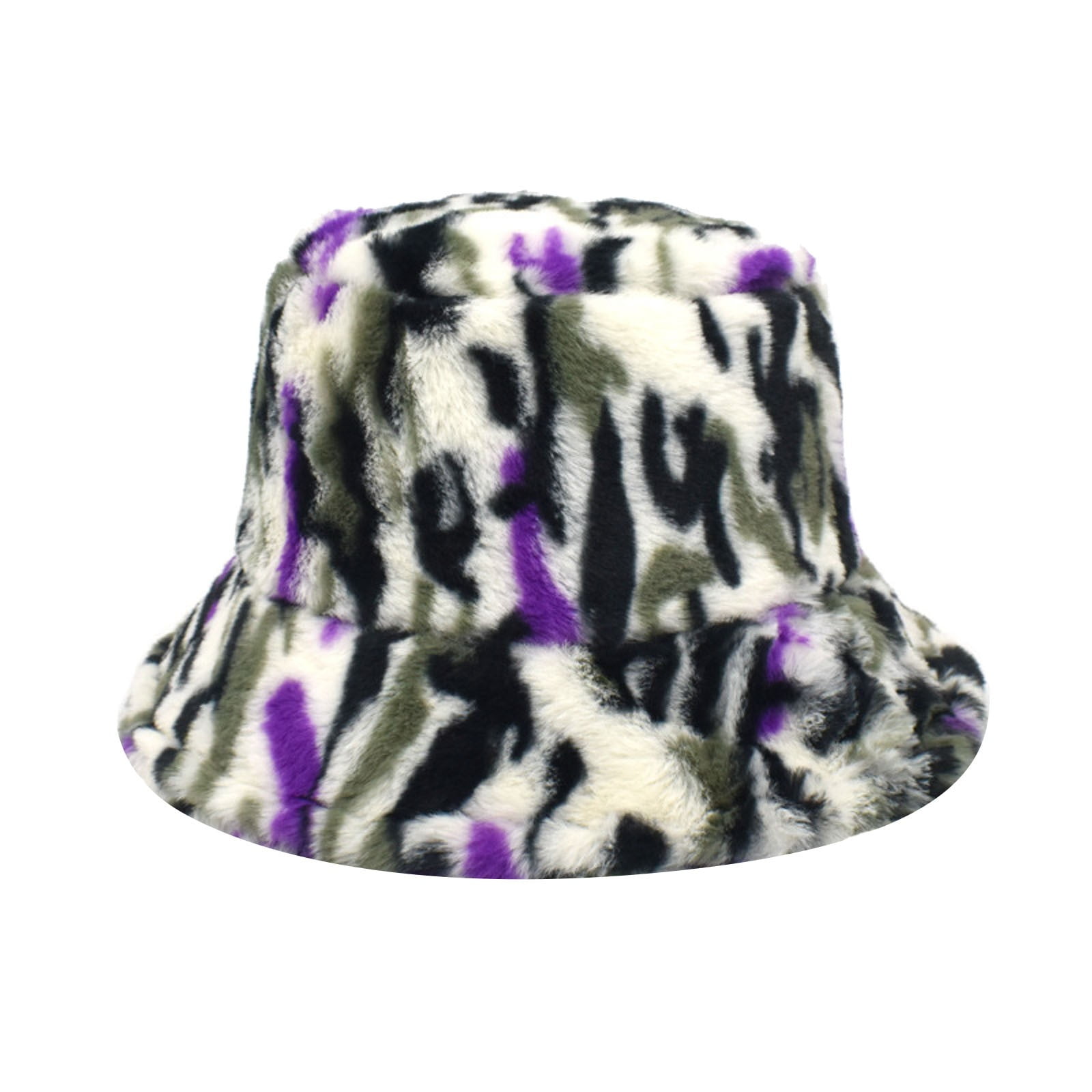 Lroveb Fuzzy Bucket Hats for Women Female Fall Winter Fashion ...
