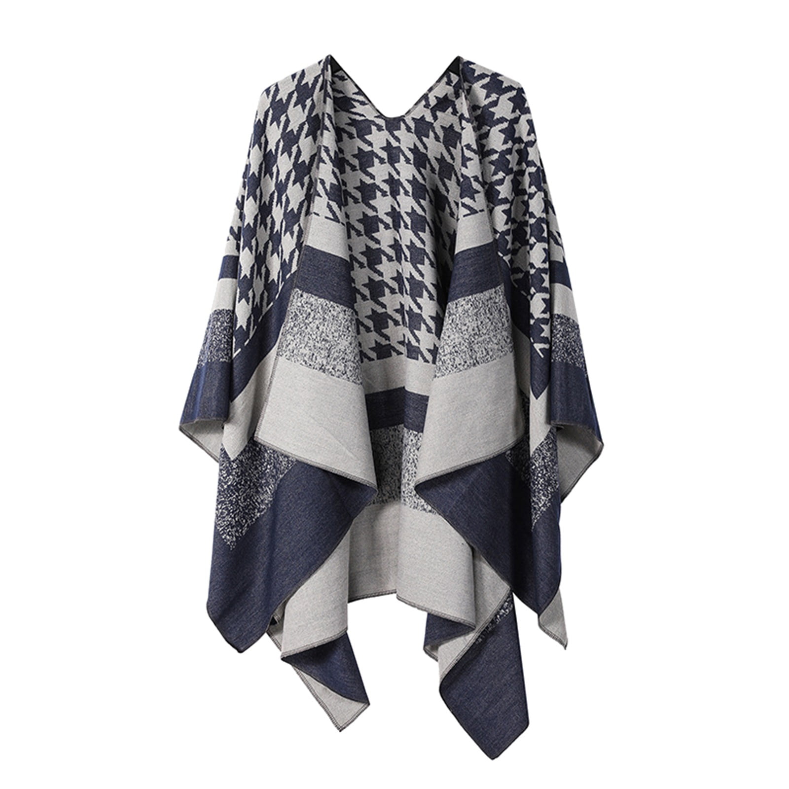 Lroveb Fuzzy Fleece Wrap for Women Fall Winter Imitation Thousand Bird ...